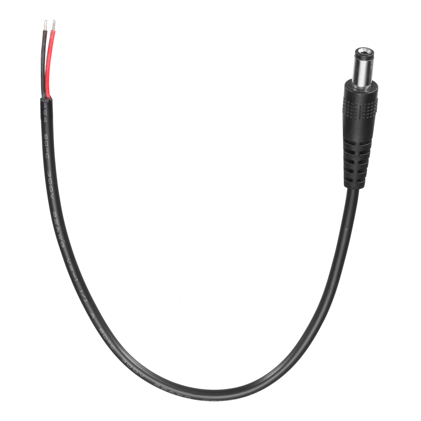 Uxcell DC Power Pigtails Cable, 5.5mm x 2.5mm Male Barrel Plug ...