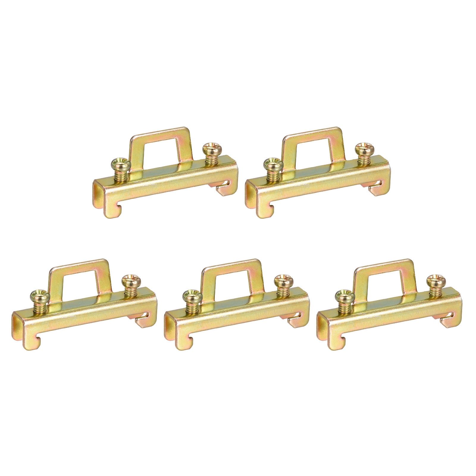 Uxcell DIN Rail Mount Terminal Blocks End Stopper Screw Type Clamp ...
