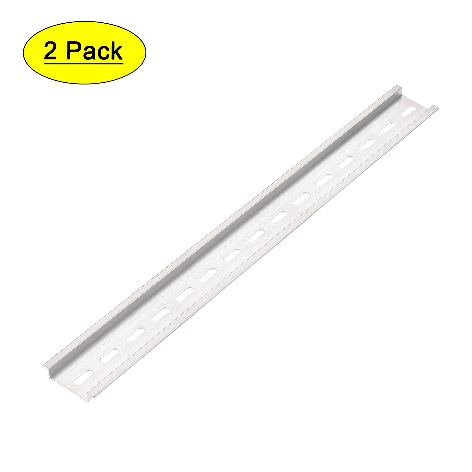 Uxcell DIN Rail Slotted Aluminum Mounting Guide 300mm Long 35mm Wide 7 ...