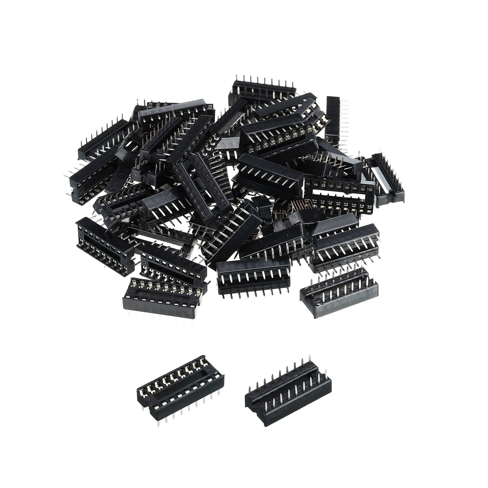 Uxcell DIP IC Chip Socket Adapter Flat Pin 18P 2.54mm Pitch IC Socket ...