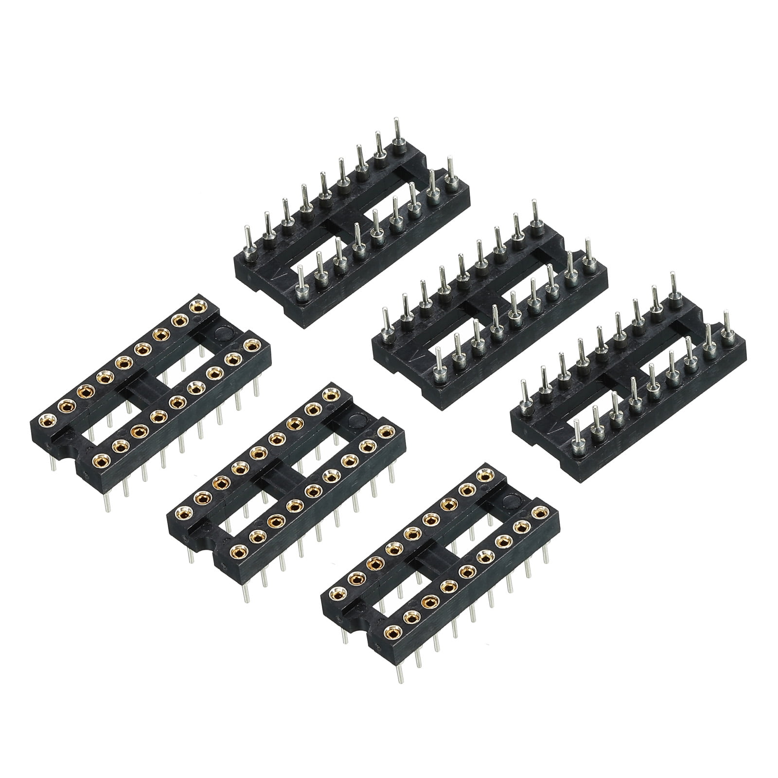 Uxcell DIP IC Chip Socket Adapter Round Pin 18P 2.54mm Pitch IC Socket ...