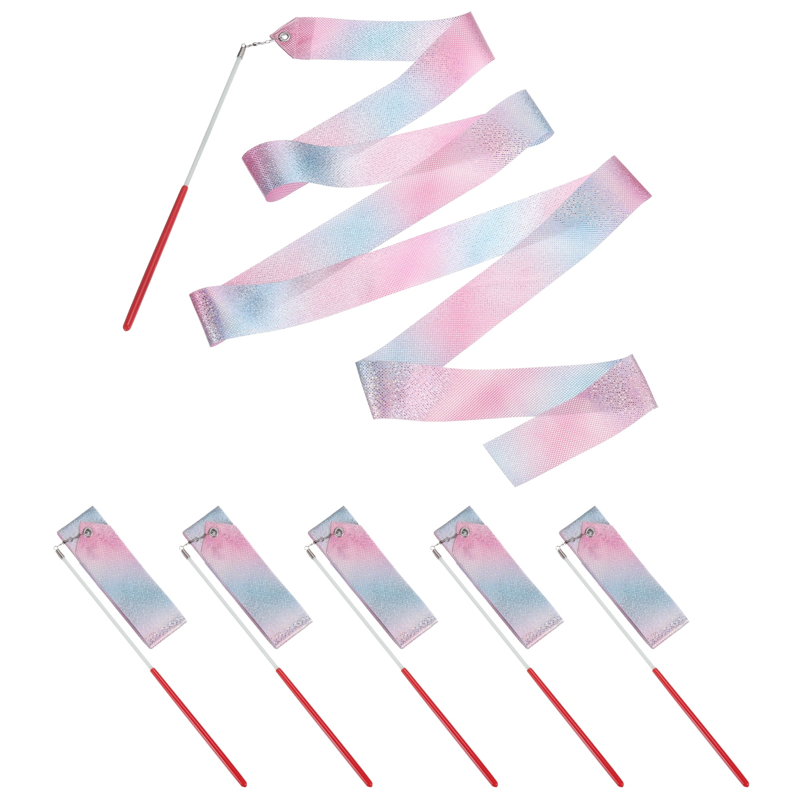 Uxcell Dance Ribbons, Gymnastics Dance Streamers with Non-Slip Wand ...