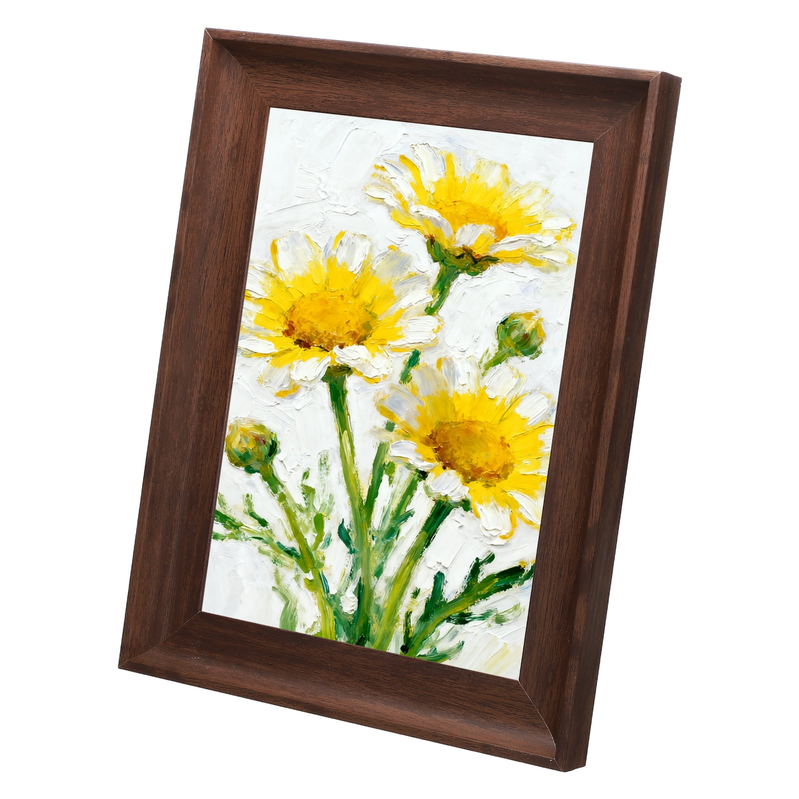 Uxcell Dark Wood Color Rectangle Photo Frame, 11.1x14.5 Inch Resin ...
