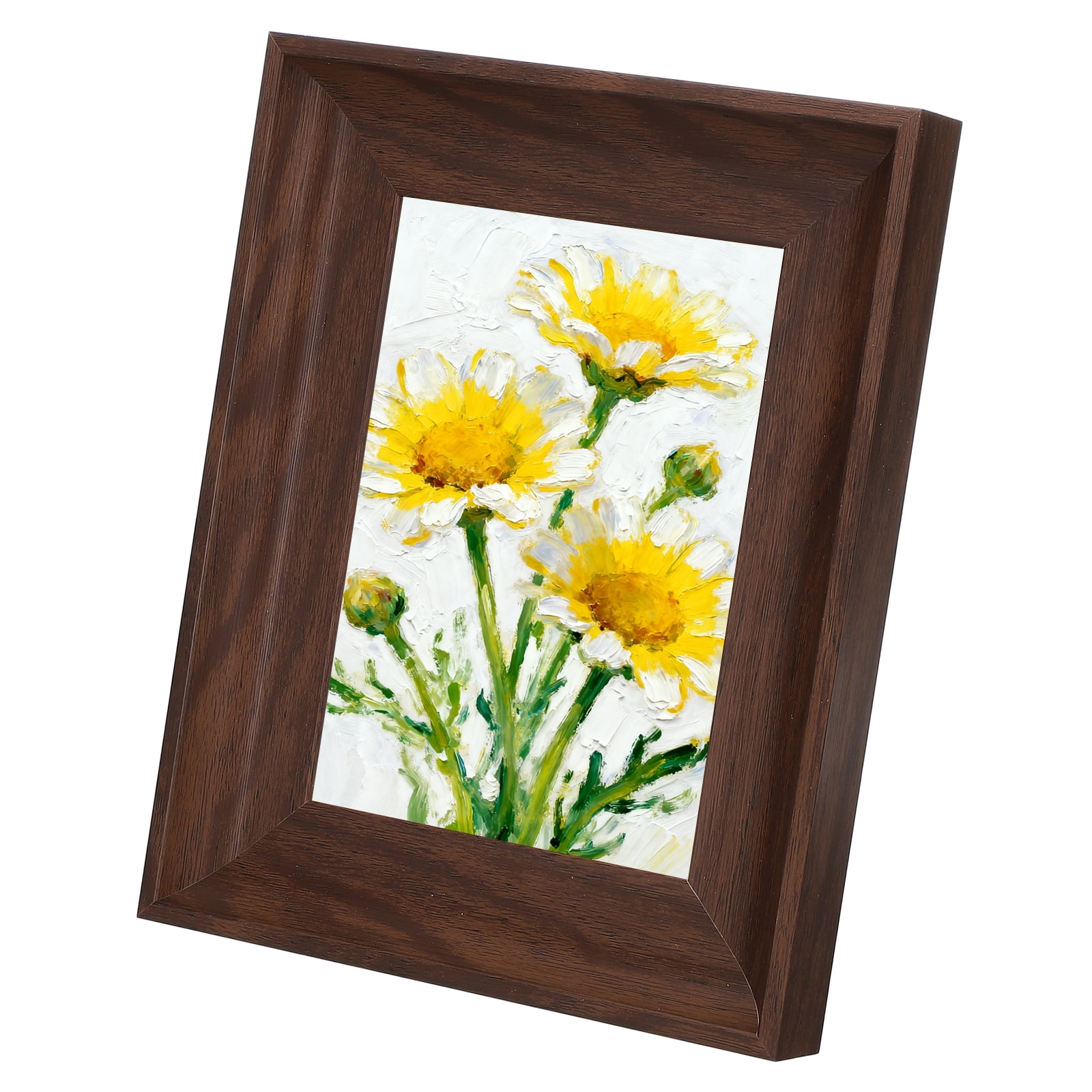 Uxcell Dark Wood Color Rectangle Photo Frame, 7.8x9.8 Inch Resin Photo ...