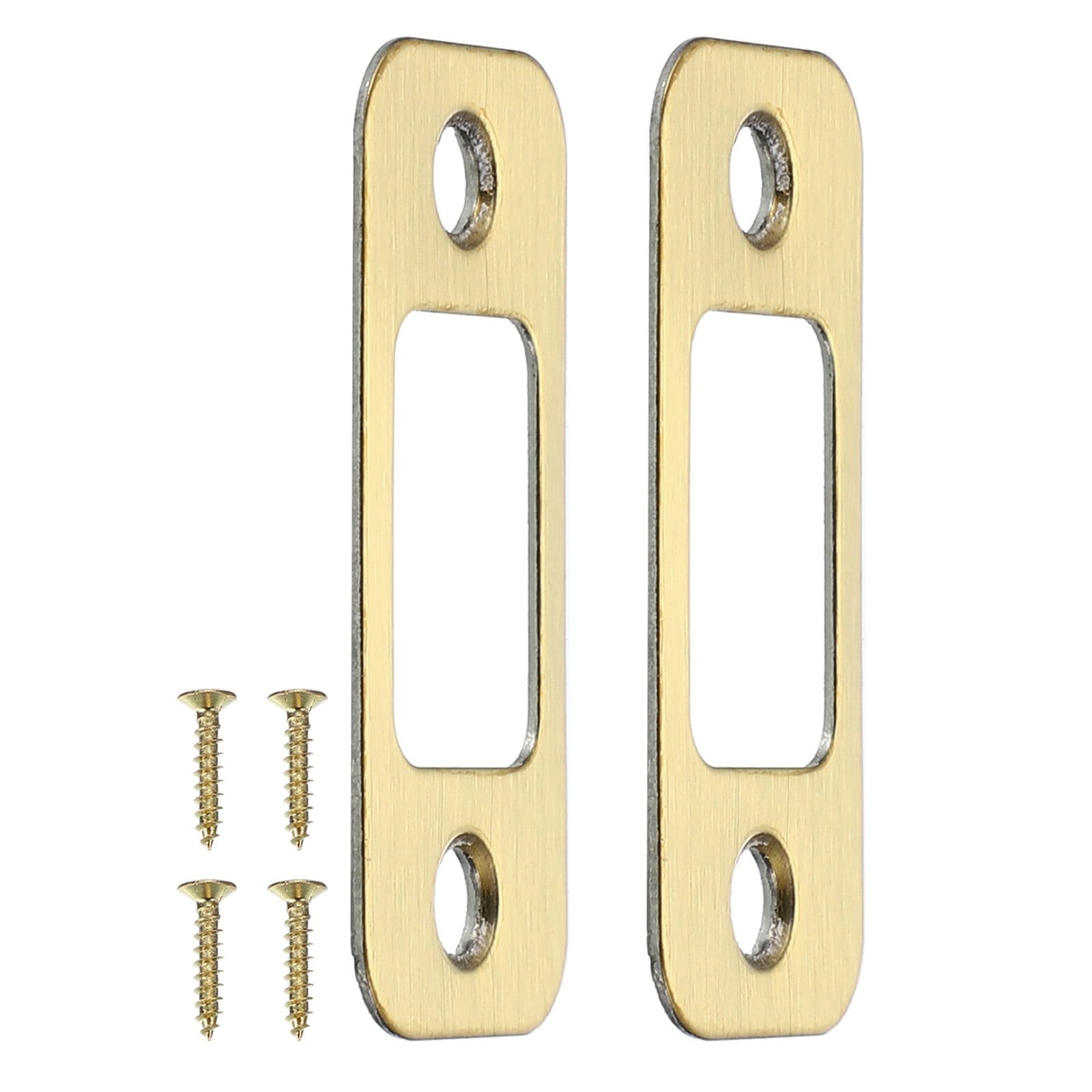 Uxcell Deadbolt Strike Plate, Round Corner Door Backplate Latch Strike ...