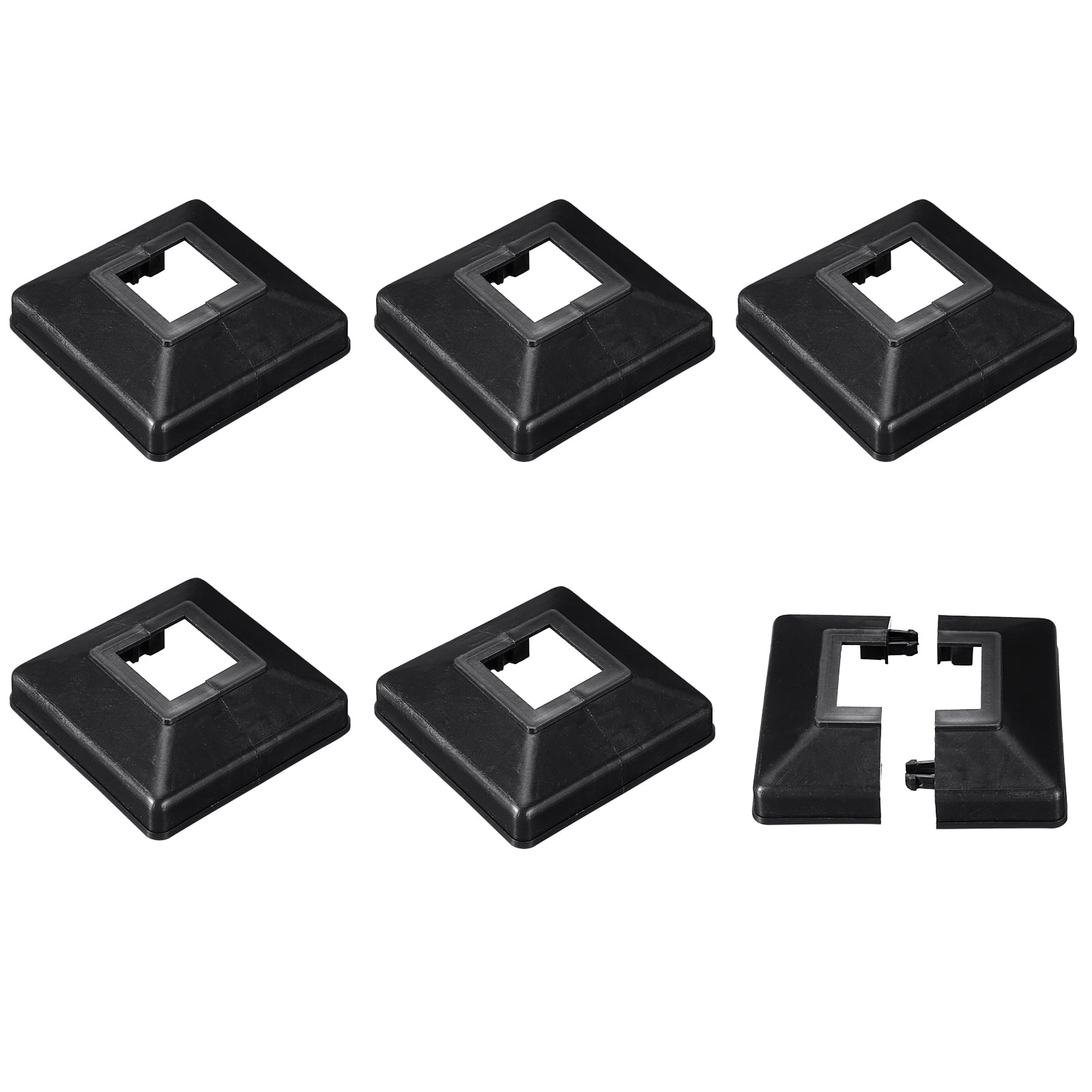 Uxcell Deck Post Base Cover, 6Pcs Split Style 31x31mm/1.22x1.22" Post ...