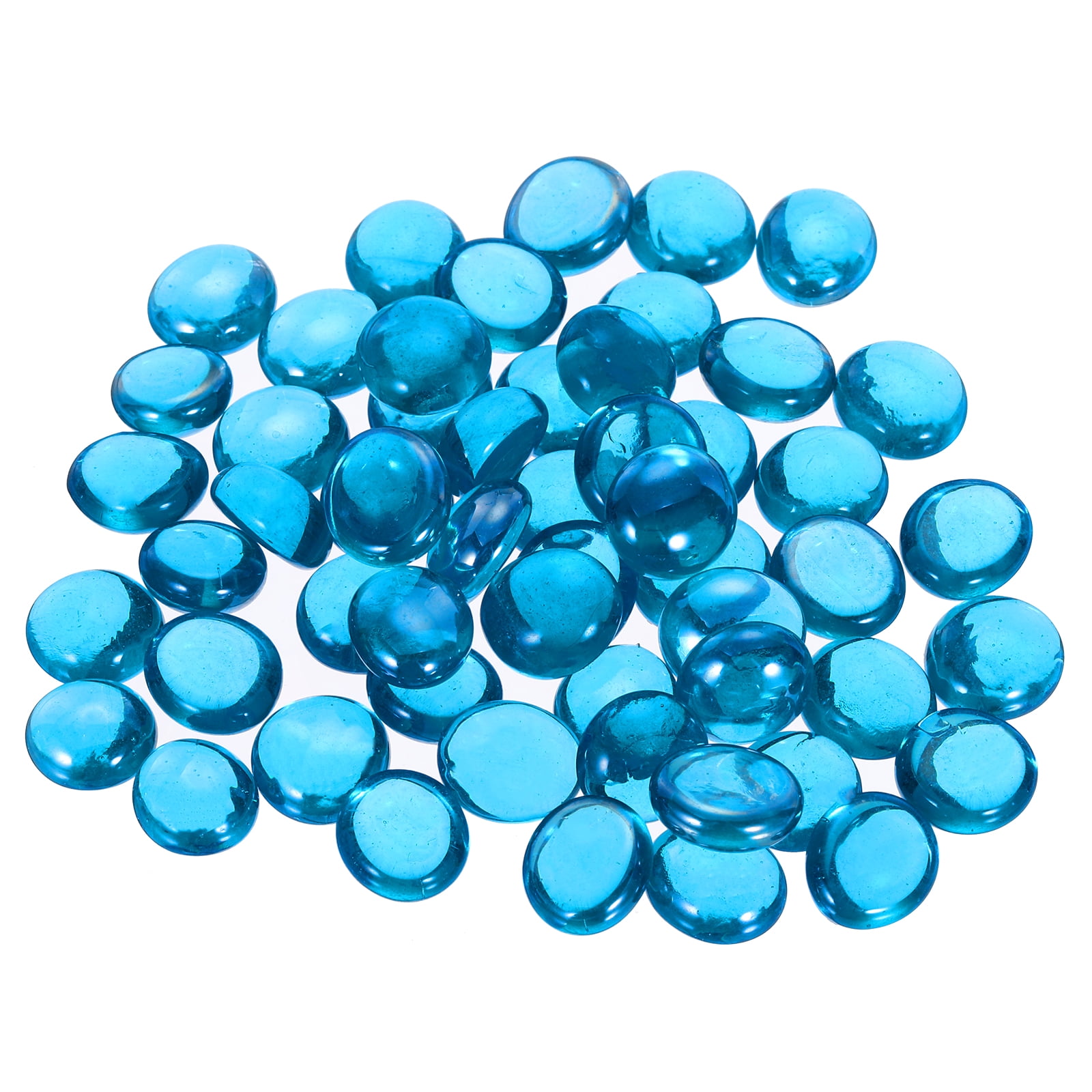 Uxcell Decorative Flat Glass Marbles 12-14mm Rock Vase Filler Blue for ...