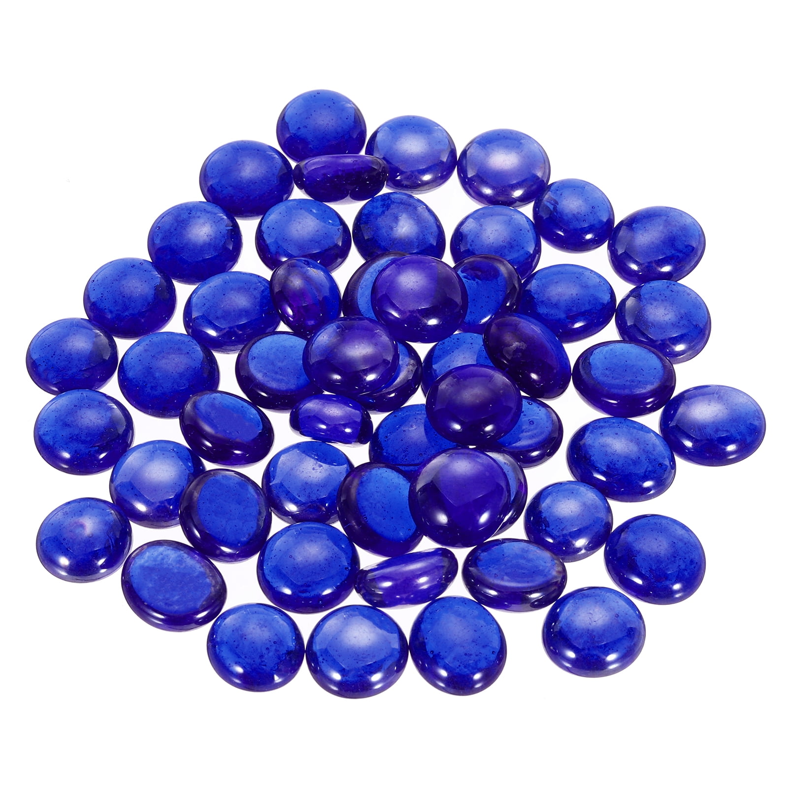 Uxcell Decorative Flat Glass Marbles 12-14mm Rock Vase Filler Navy Blue ...