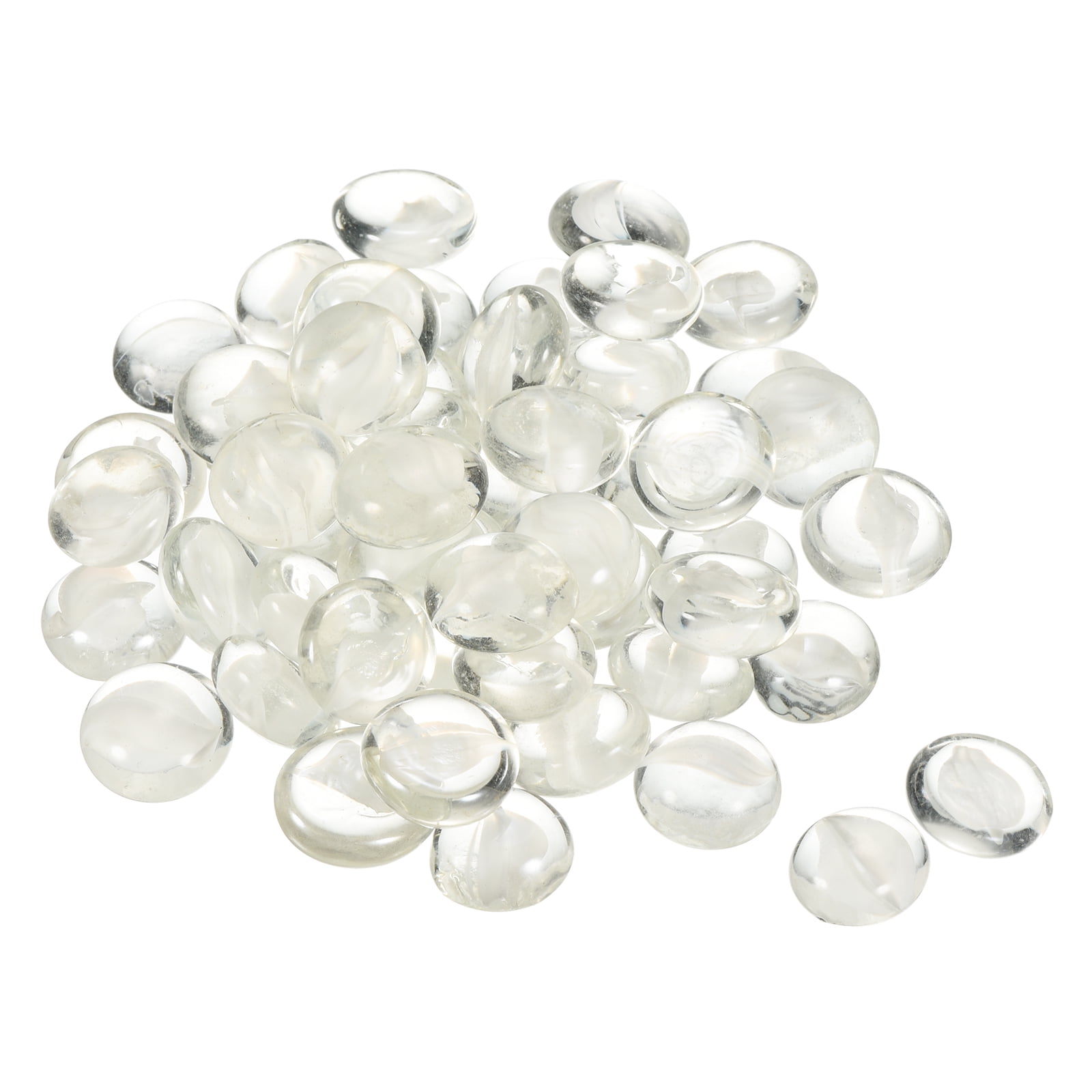 Uxcell Decorative Glass Marbles, 17-19mm, Petal White, Vase Filler ...