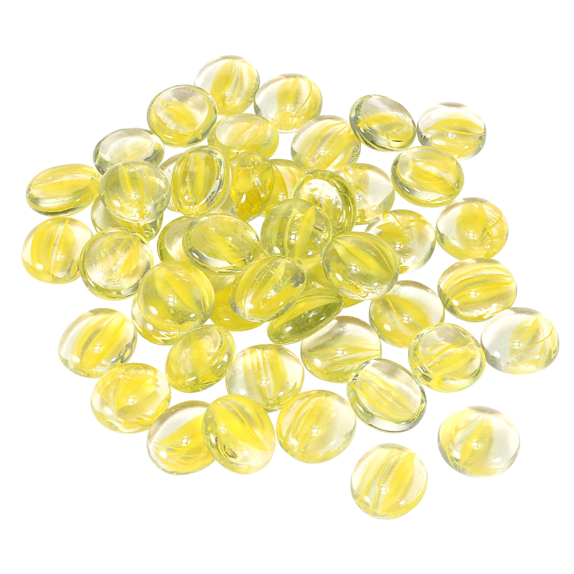 Uxcell Decorative Flat Glass Marbles 17-19mm Rock Vase Filler Petal ...