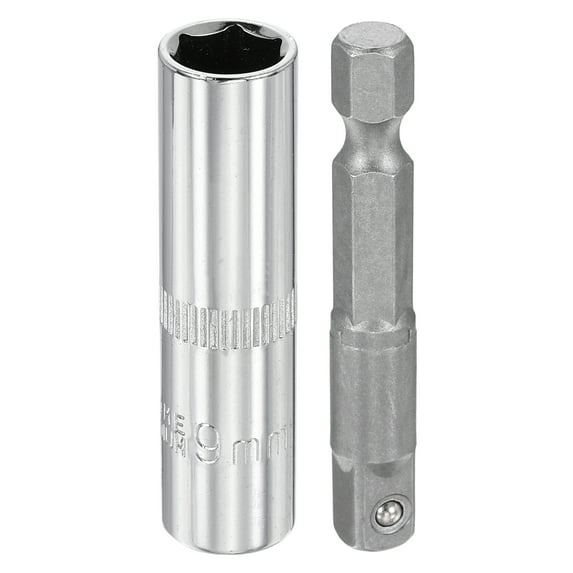 Uxcell Deep 6-Point Impact Socket 1/4" Drive 9mm Metric Socket 2 ...