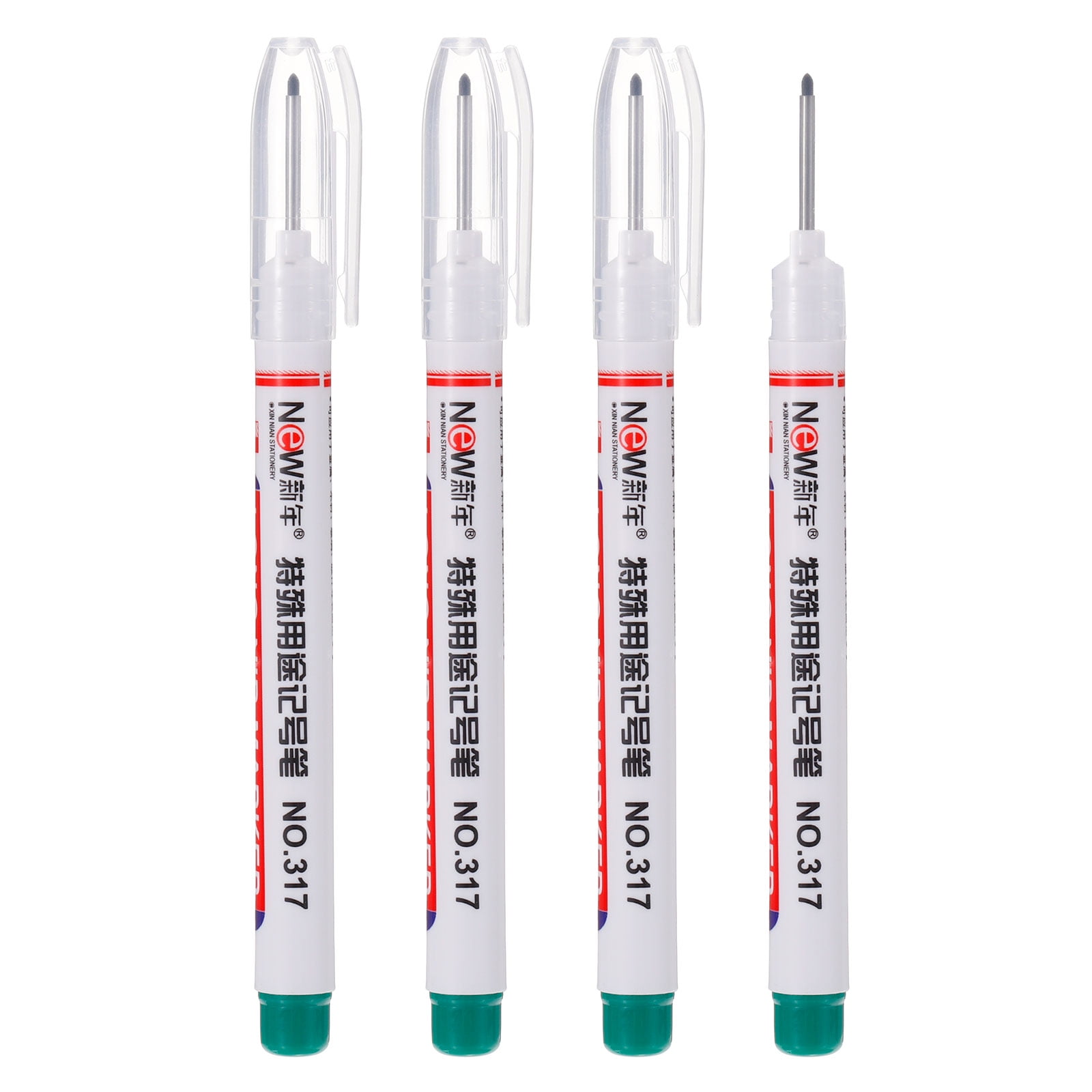 Uxcell Deep Hole Marker Pens Green Ink Deep Drill Hole Long Nose ...