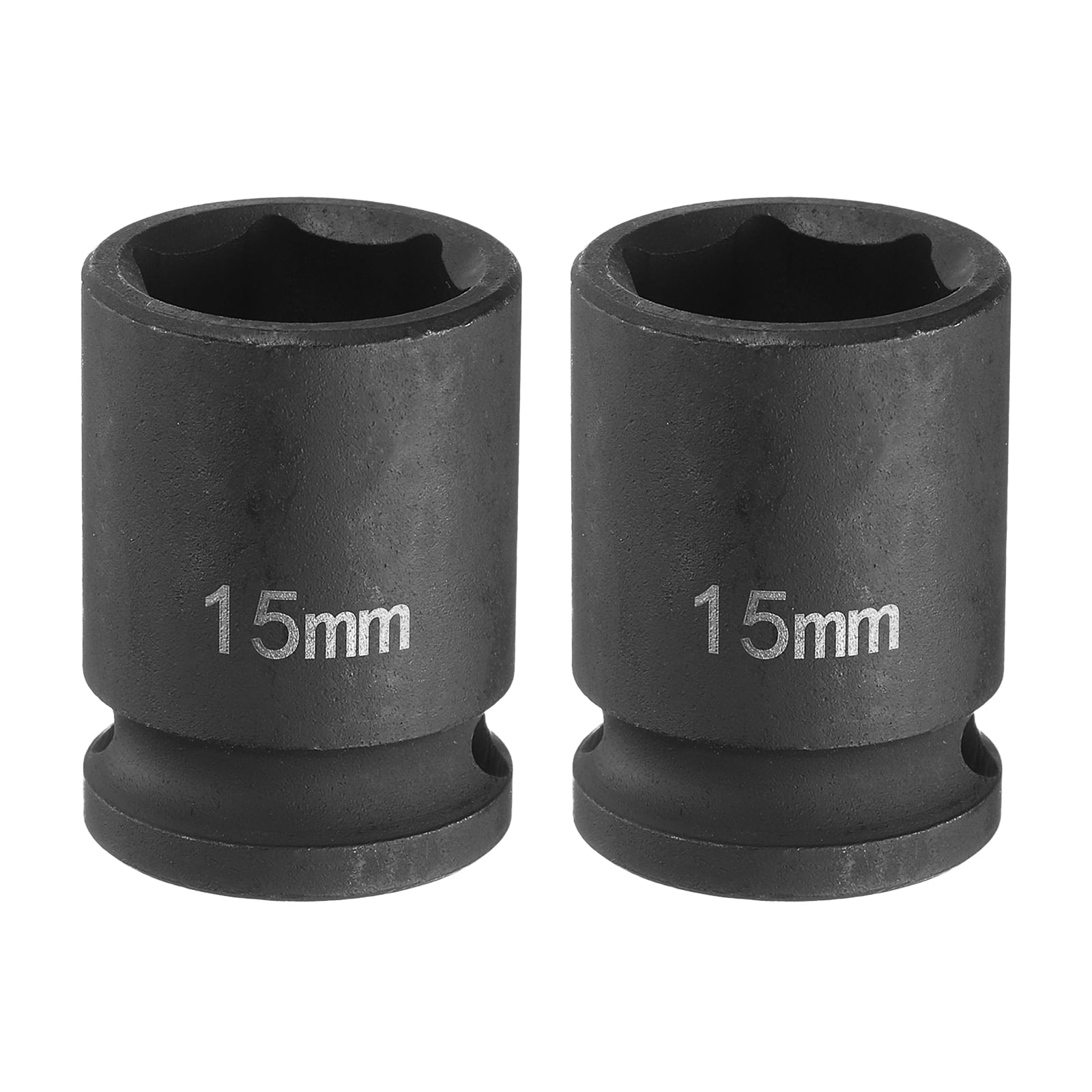 Uxcell 2pcs Deep Impact Socket 3/8" Drive by 15mm Metric 6 Point Socket 30mm Long - Walmart.com