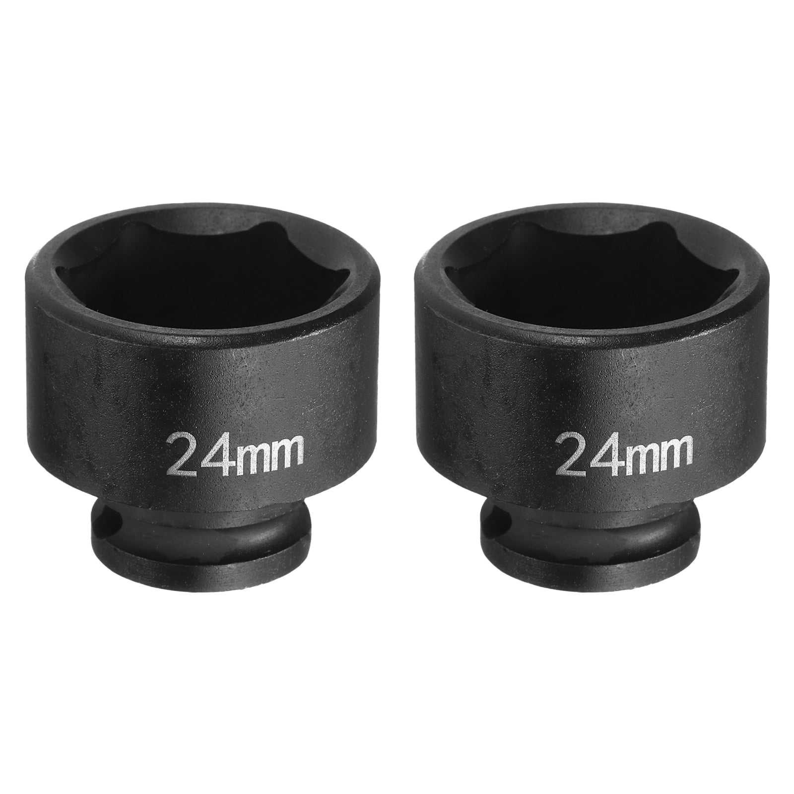 Uxcell 2pcs Deep Impact Socket 3/8" Drive by 24mm Metric 6 Point Socket ...