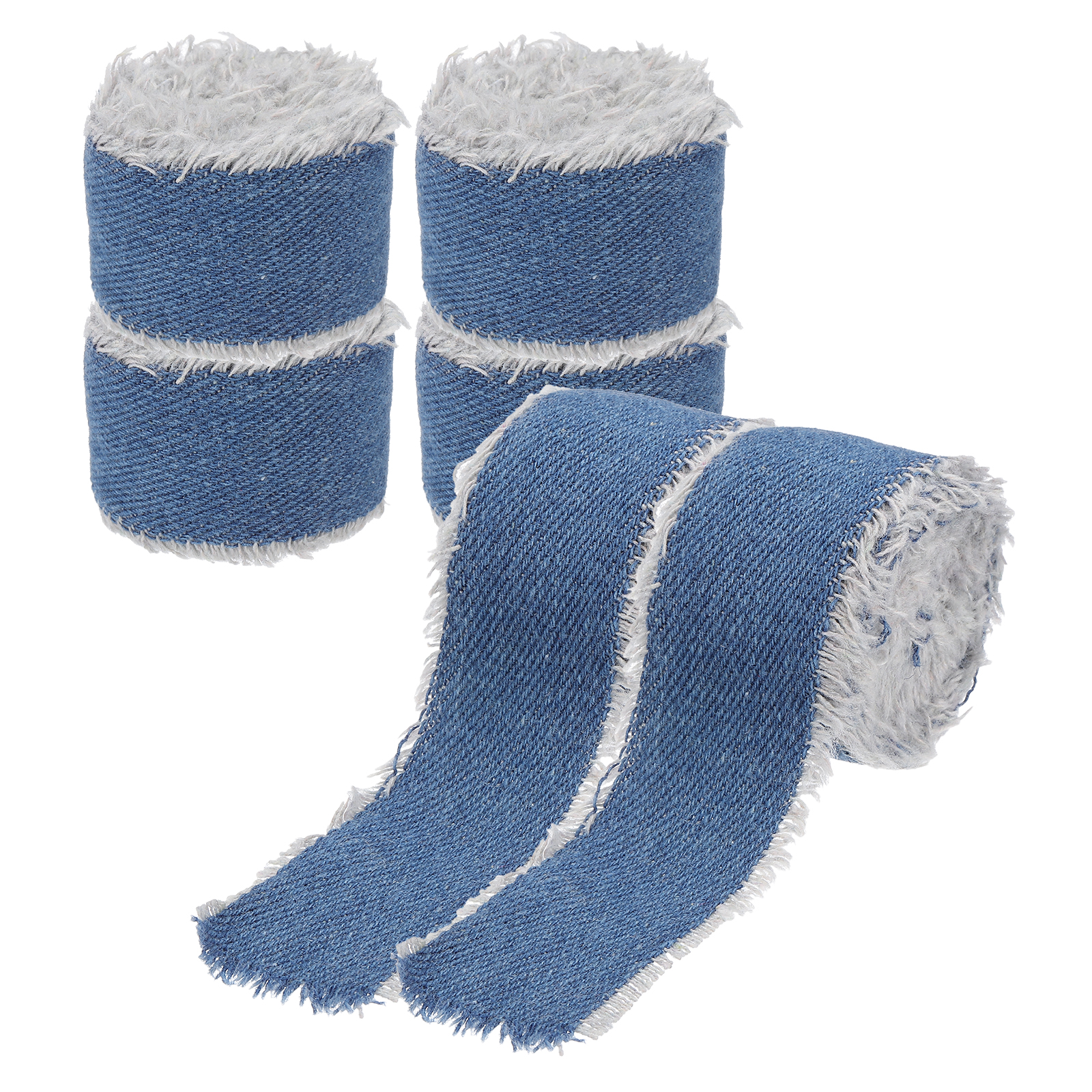 Uxcell Denim Ribbon, 6 Roll 1 Inch 2 Yard Jean Fabric Ribbon Rustic ...