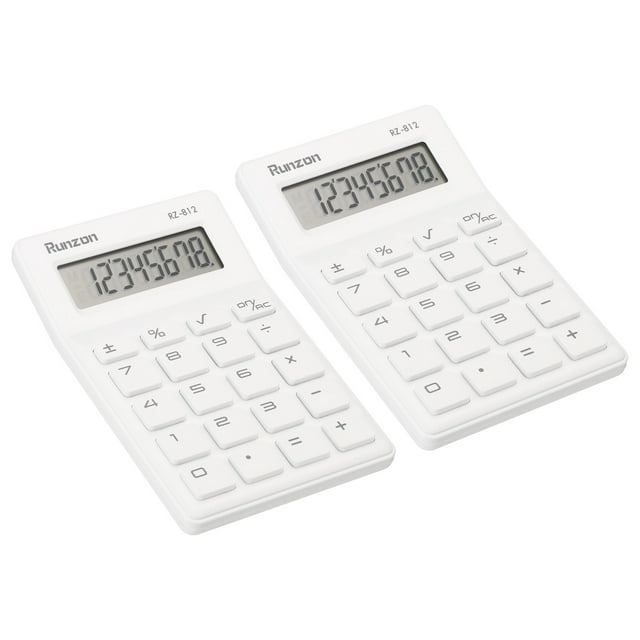 Uxcell Desk Basic Cute Calculator, 2 Pack Desktop Calculators Battery ...