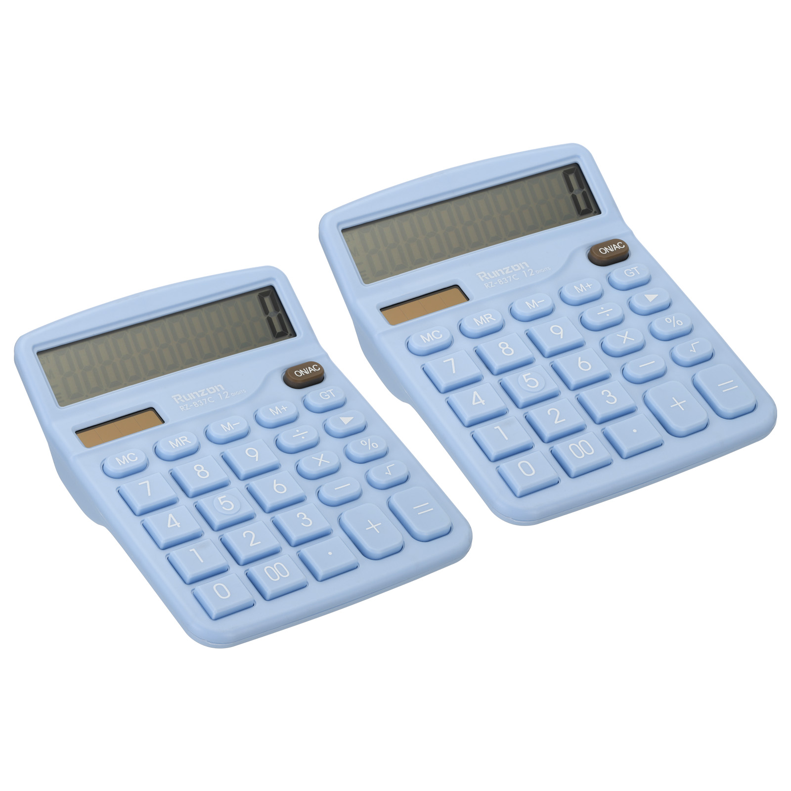 Uxcell Desk Calculator, 2 Pack 12 Digits Large LCD Display Electronic ...