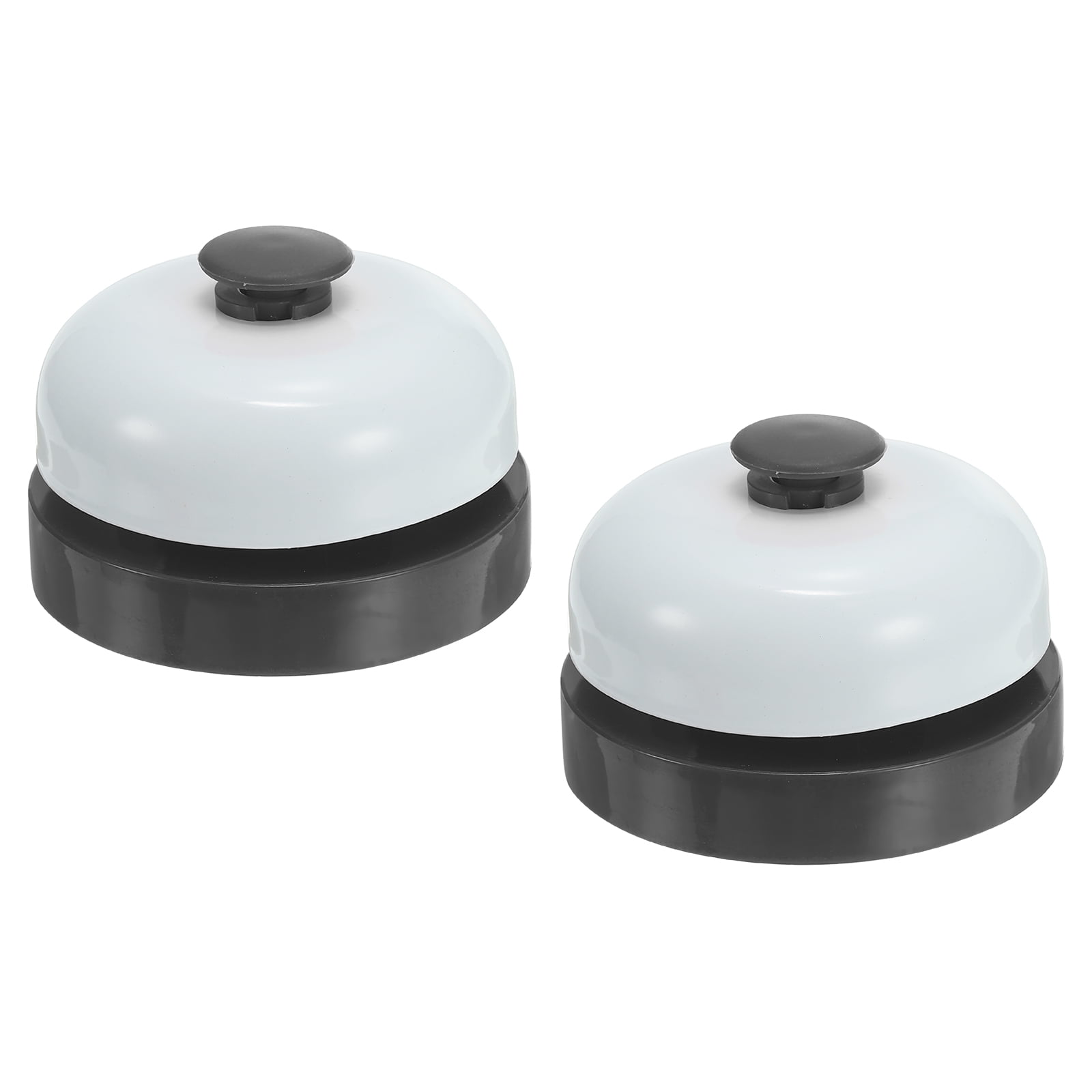 Desk Call Bell 2.5" Diameter, Dinner Desk Front Bell, Black/White 2Pcs ...