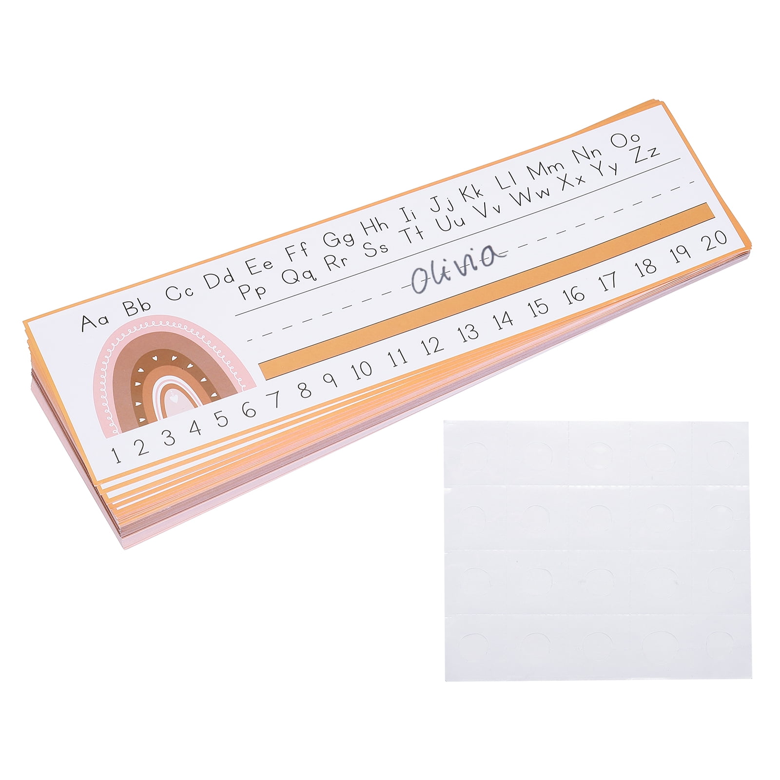 Uxcell Desk Name Plate, 60 Pcs Adhesive Name Tags with Number Lines ...