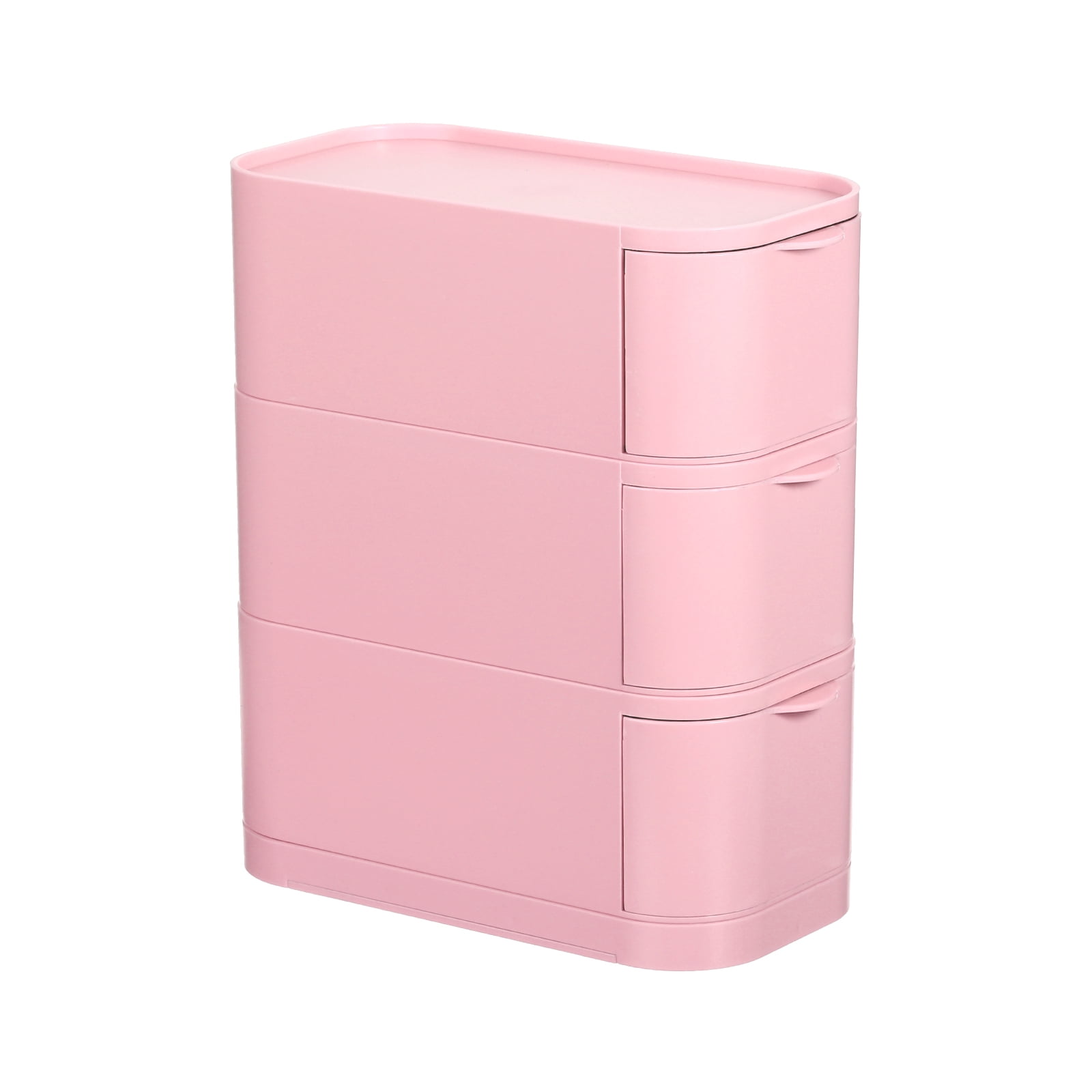 Uxcell Desktop Drawers Plastic Storage Stationery Desk Organizer, Pink ...