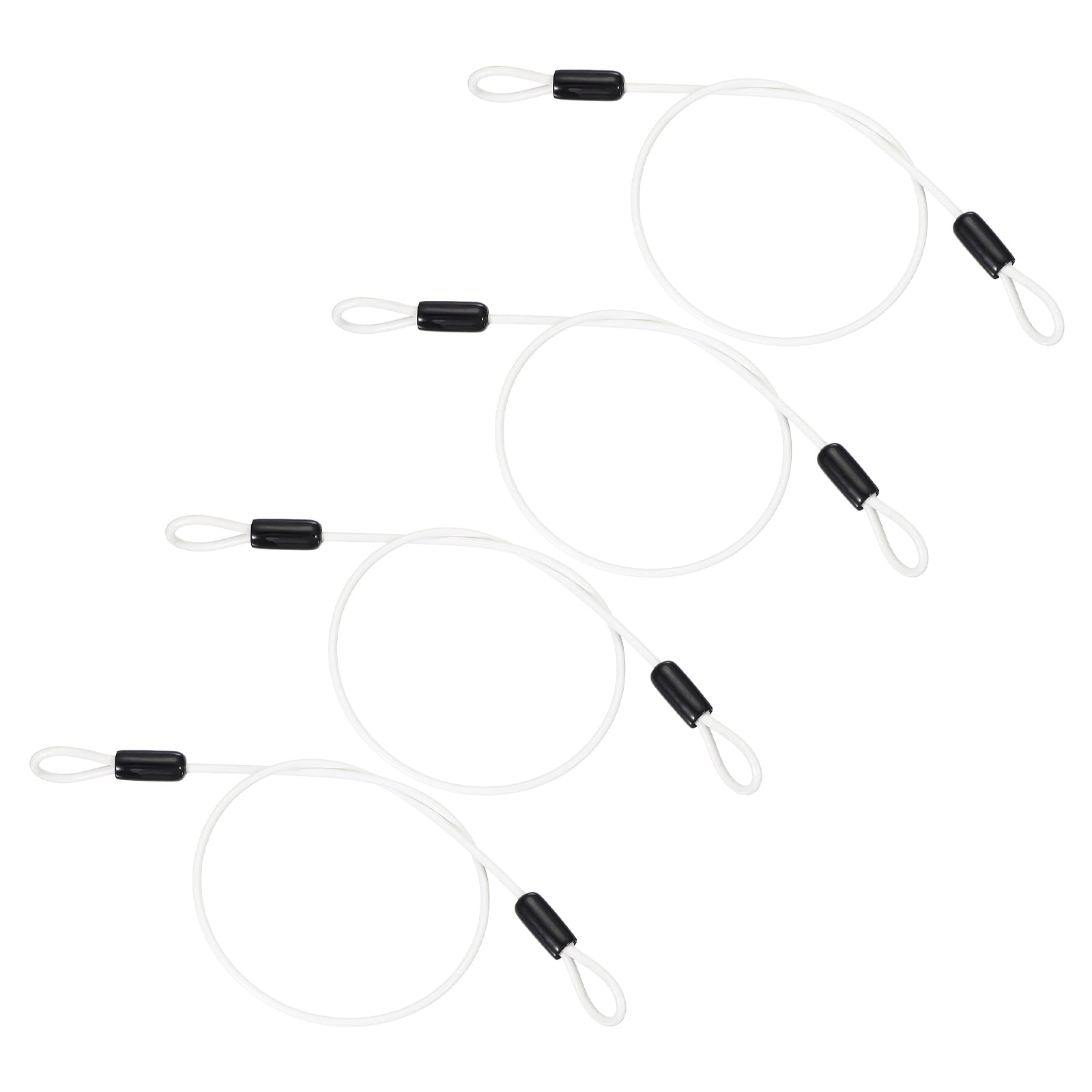 Uxcell Dia Vinyl Coated Stainless Steel Cable with Loops Flexible Wire ...