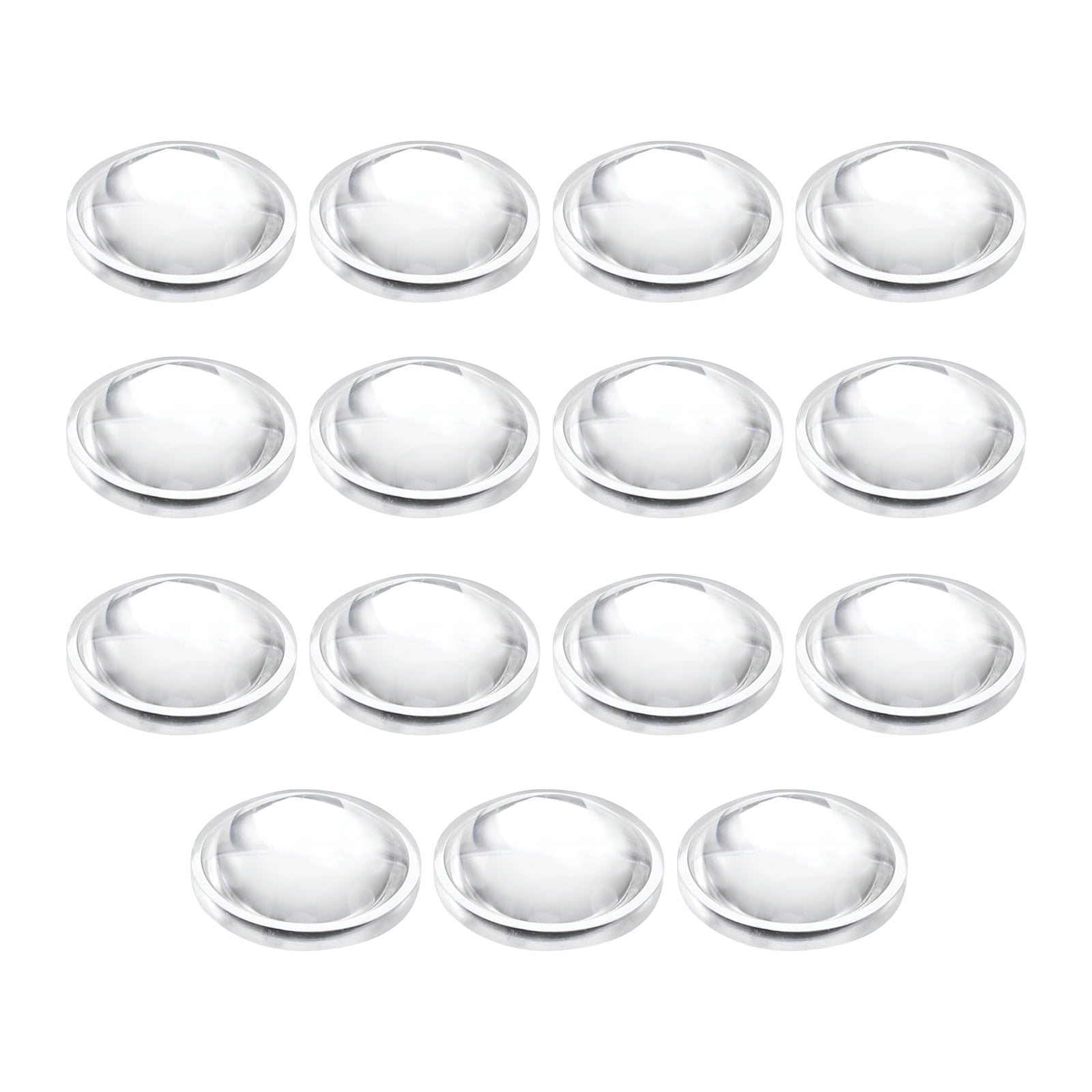 Uxcell Diameter 15mm Flat Convex Lens, 15 Pcs Height 5mm PMMA Acrylic ...