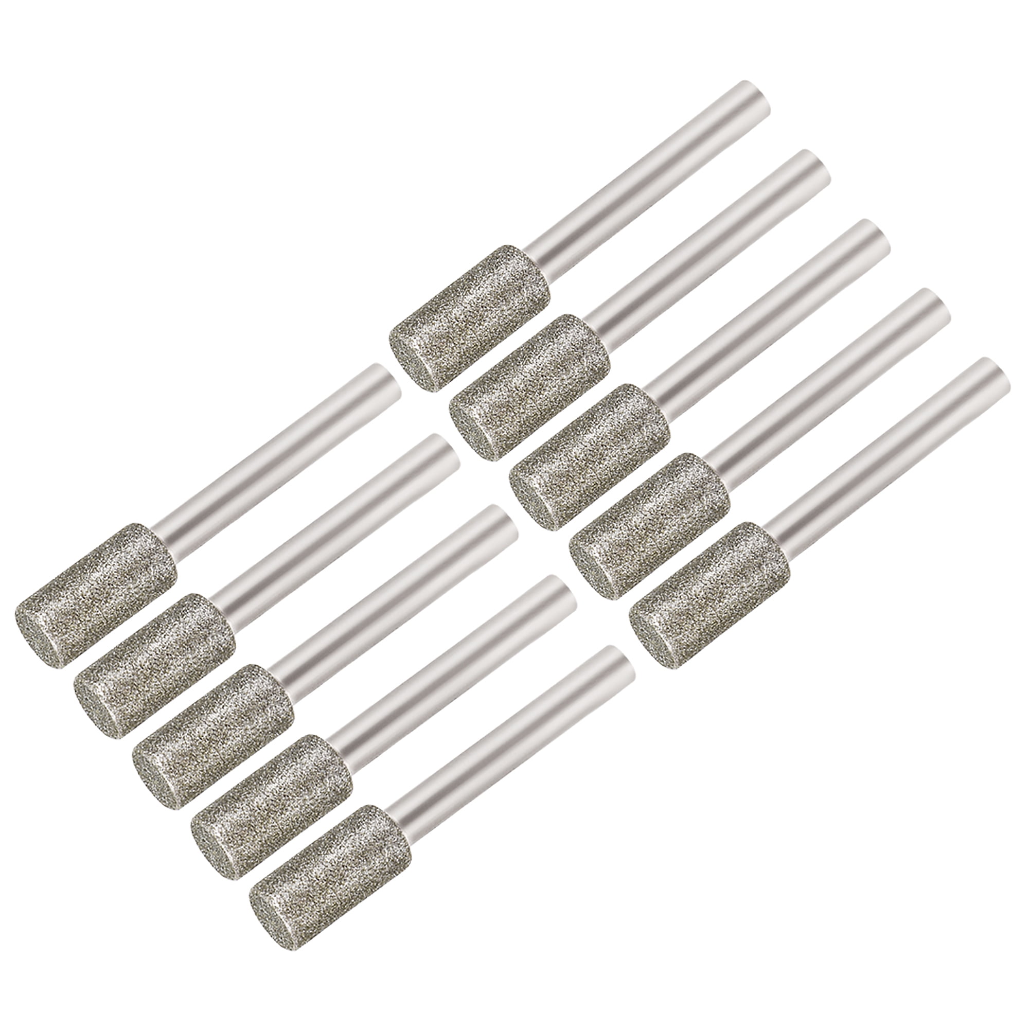 Uxcell Diamond Burrs Grinding Drill Bits for Rotary Tool 1/4-Inch Shank ...