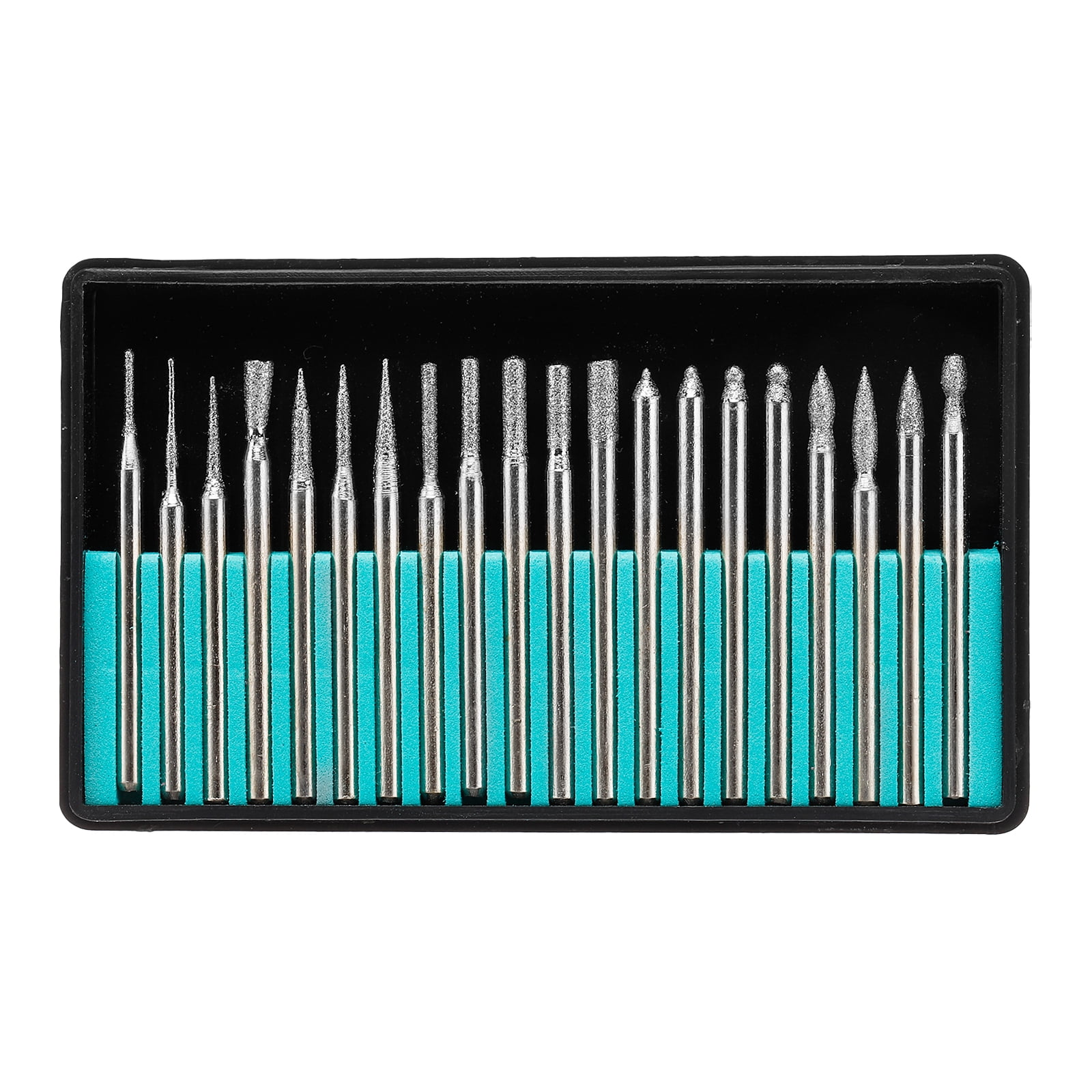 Uxcell Diamond Coated Grinding Head 1/8" Shank Drill Bit Set for Rotary ...