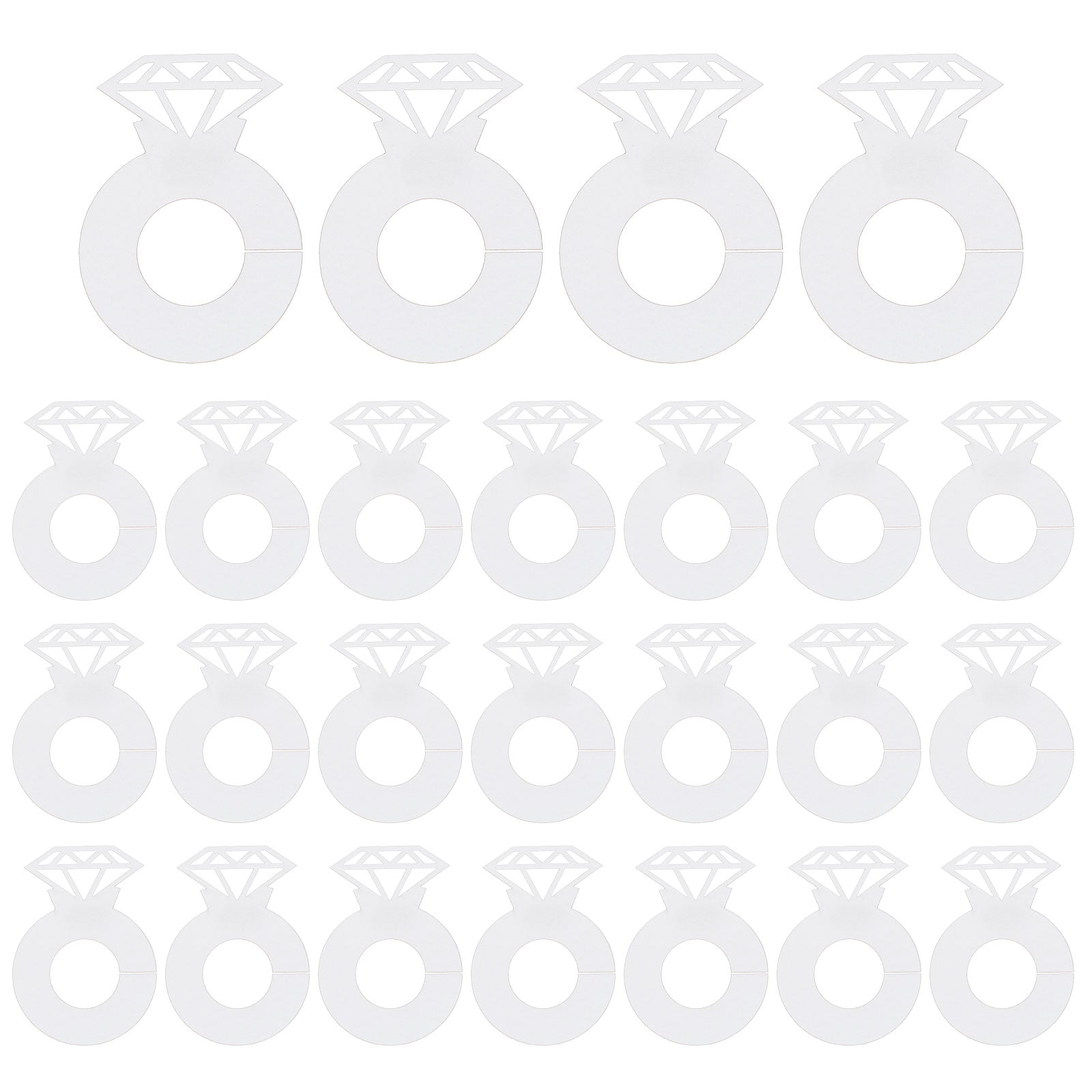 Uxcell Diamond Ring Wine Glass Markers, Paper Ring Drink Tags Cocktail ...