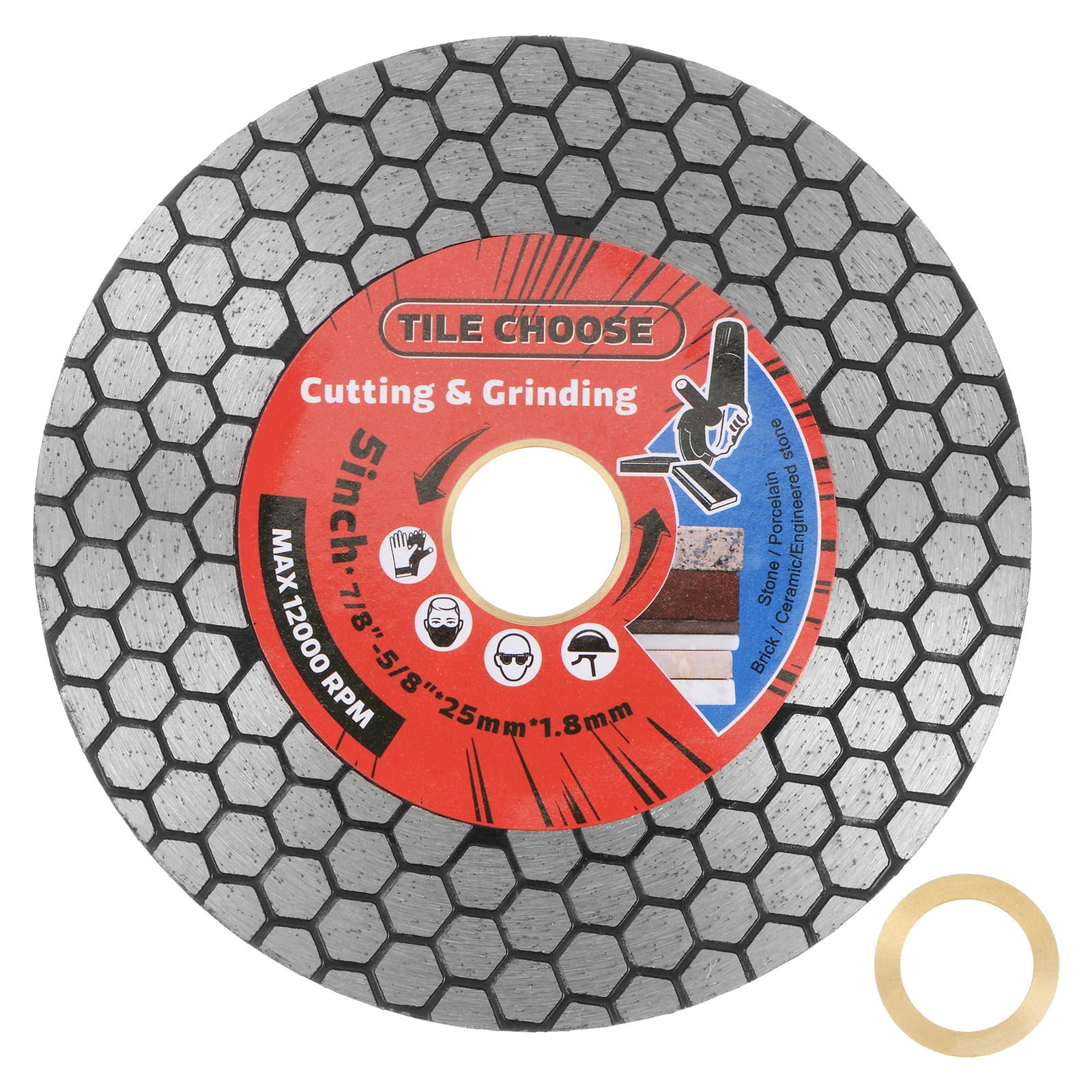 Uxcell Diamond Tile Saw Blade 5" Super Diamond Blade Tile Saw Blade ...