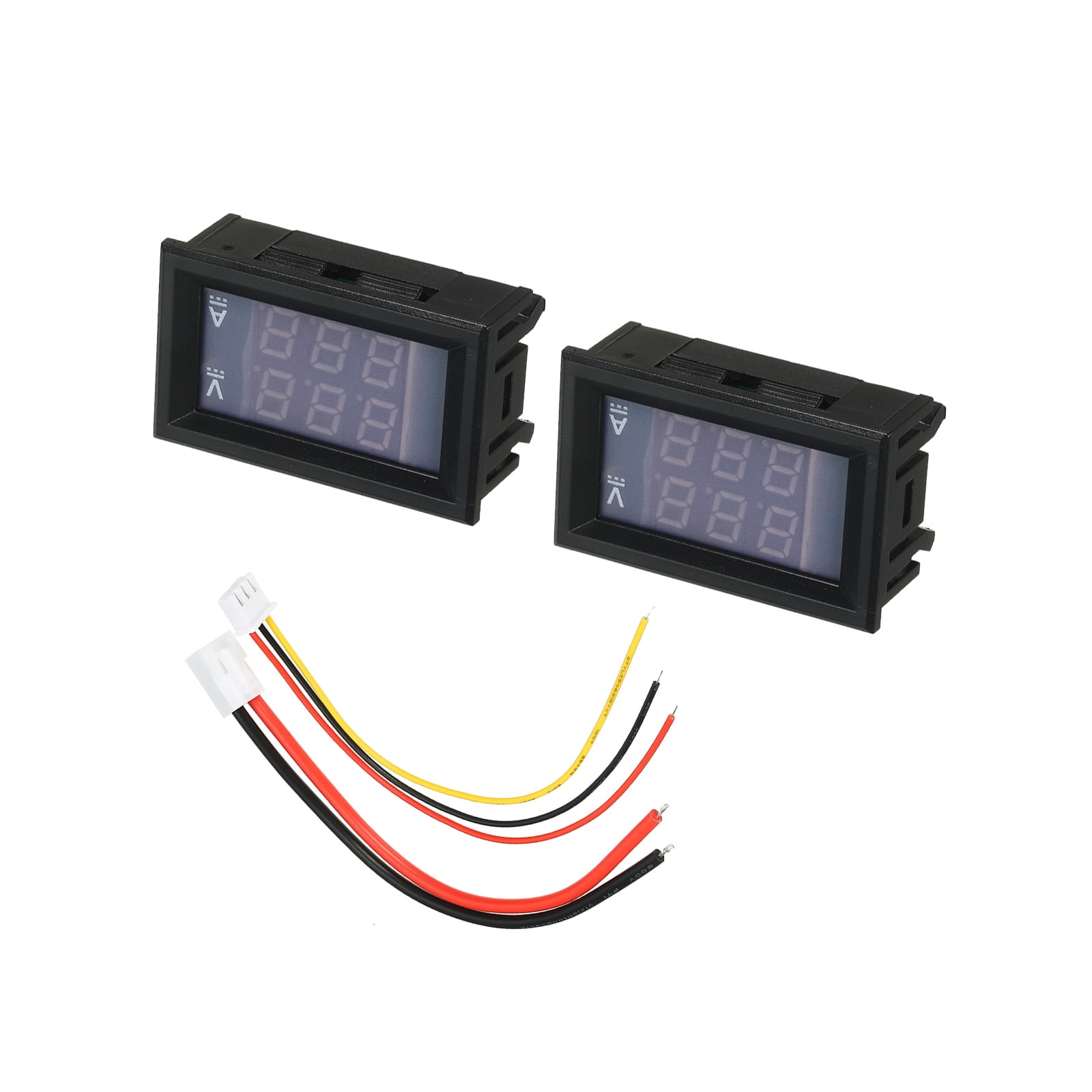 Uxcell Digital Voltmeter Ammeter Volt Ampere Meter DC 100V 10A 3 Bits Dual LED Display Panel ...