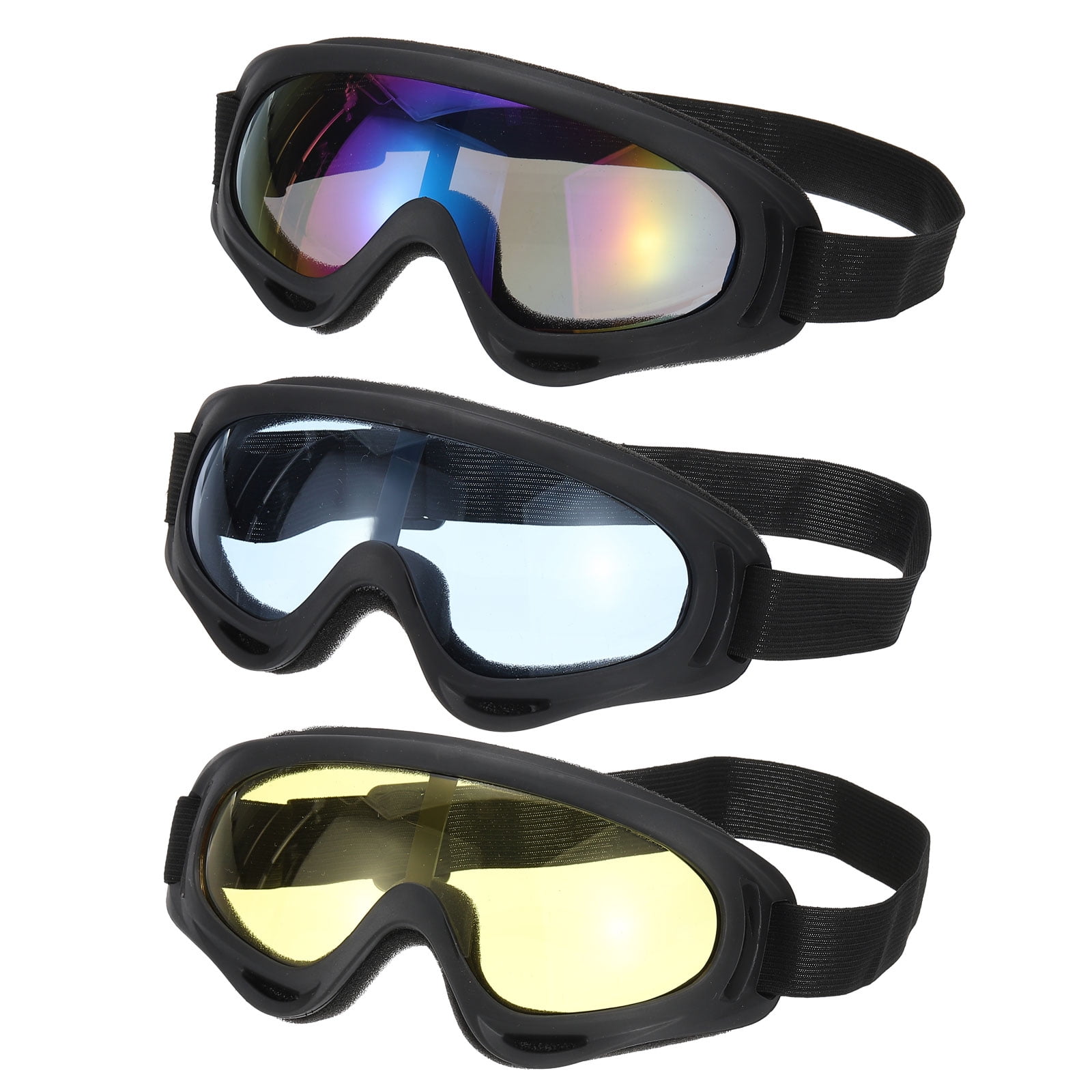 Uxcell Dirt Bike Goggles, 3 Pcs Motorcycle Goggles ATV Goggles Ski ...