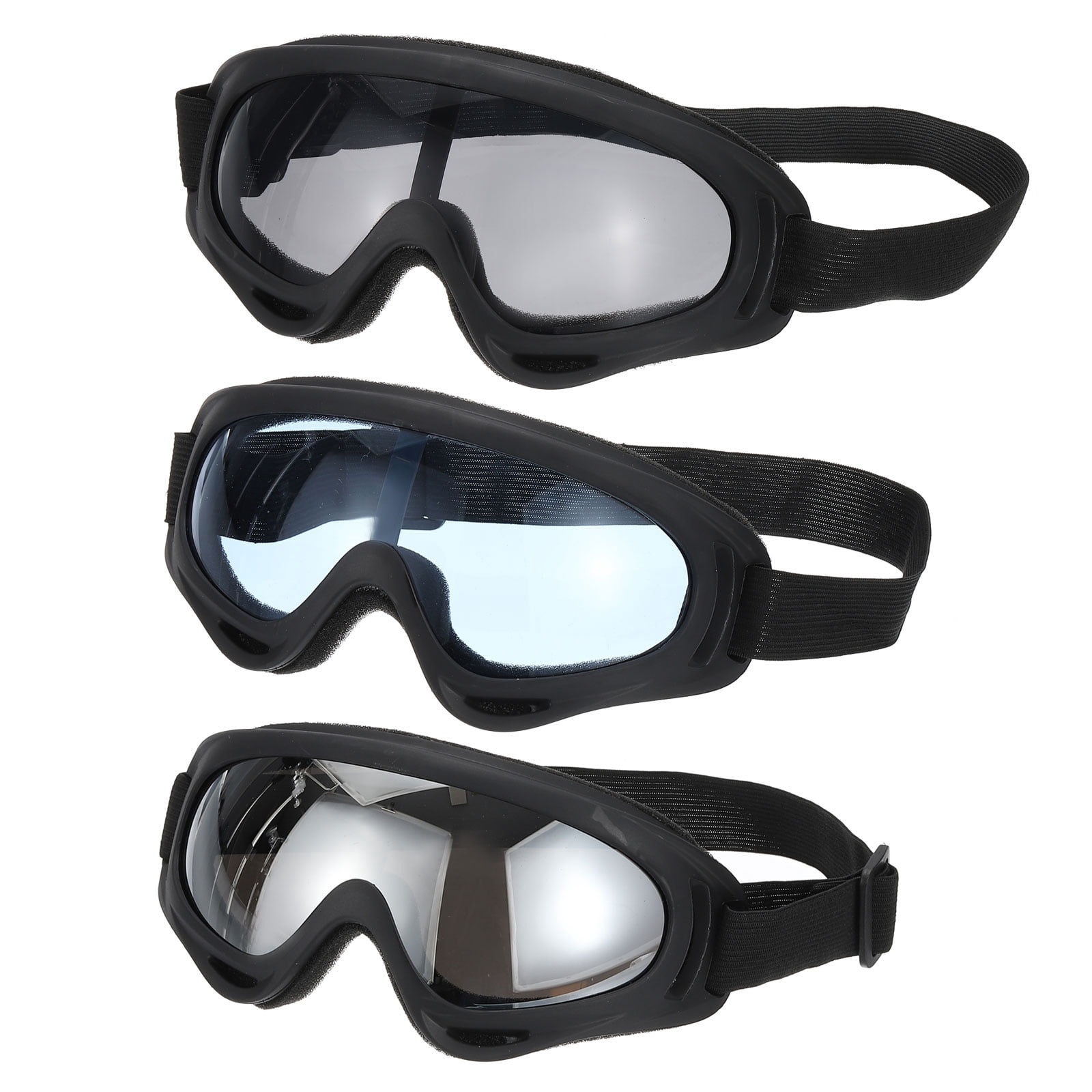 Uxcell Dirt Bike Goggles, 3 Pcs Motorcycle Goggles ATV Goggles Ski ...