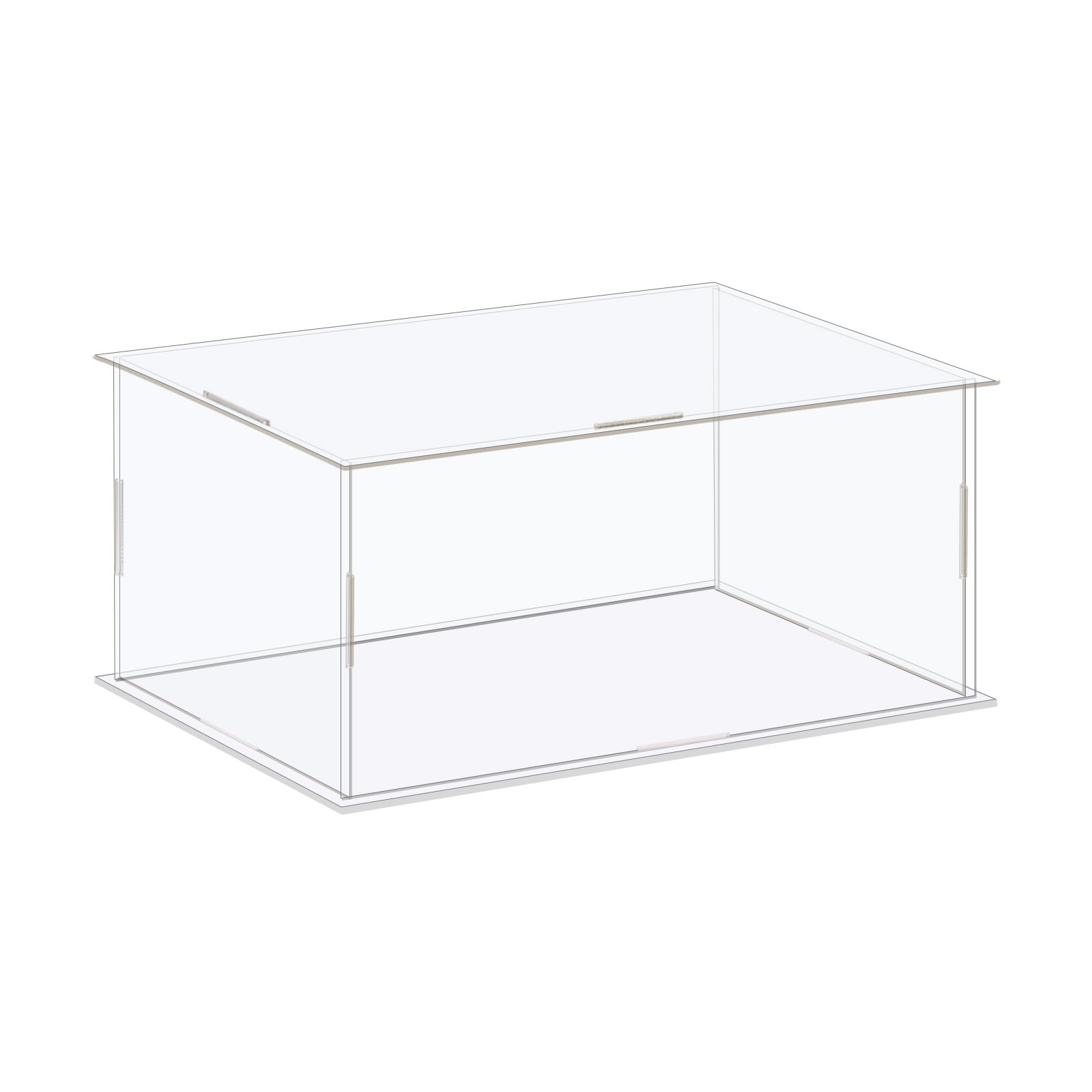 Uxcell Display Case Box Acrylic Box Transparent Dustproof Protection ...