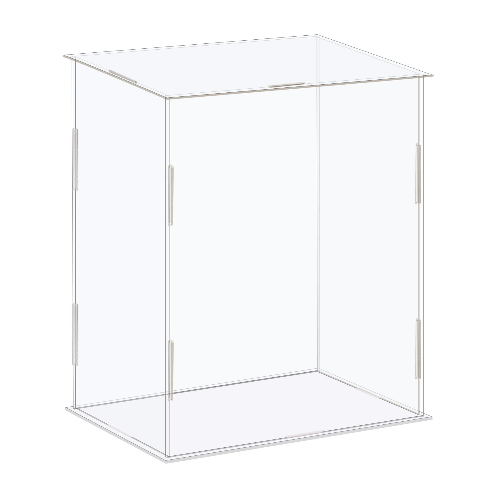 Uxcell Display Case Box Acrylic Box Transparent Dustproof Protection ...