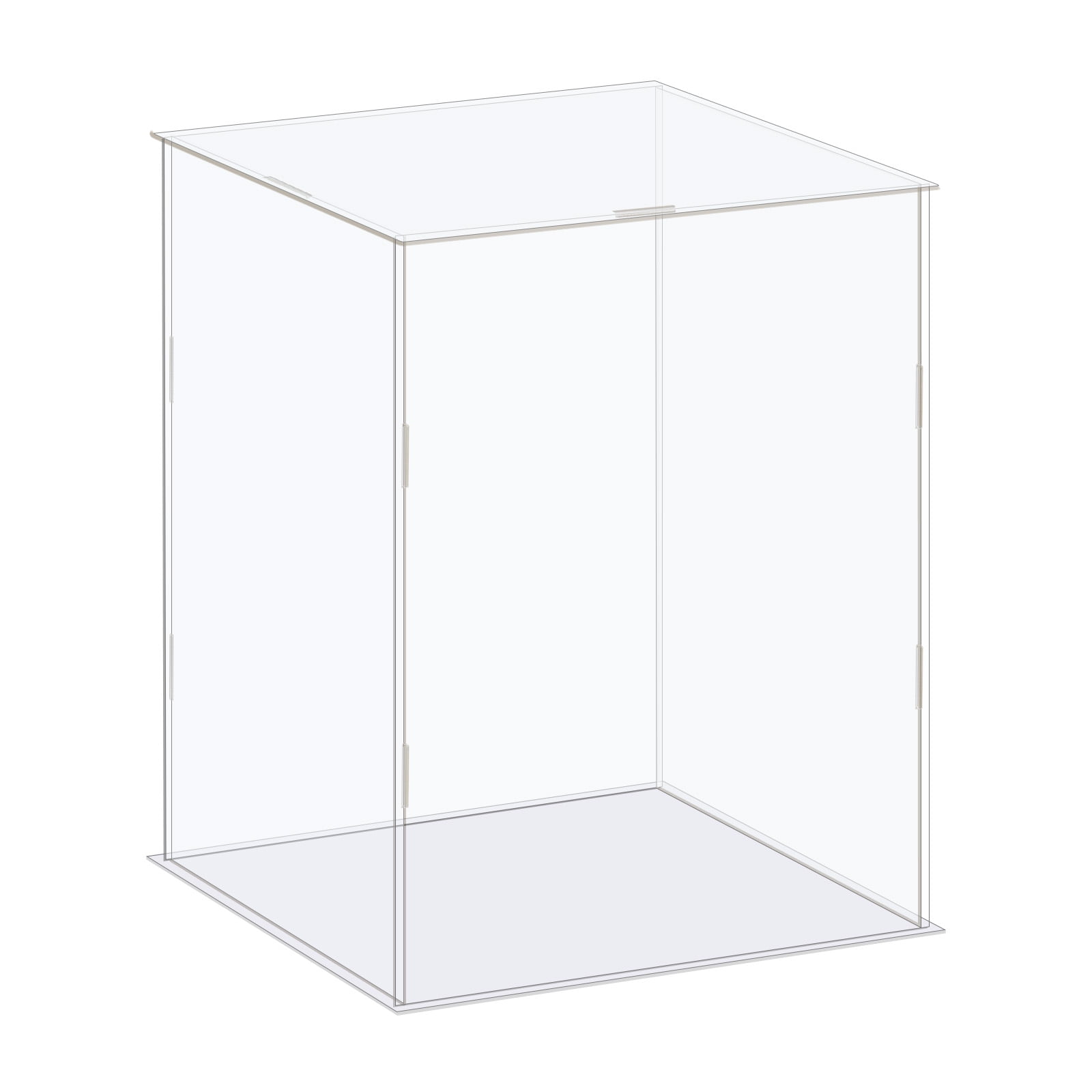 Uxcell Acrylic Display Case Box, Transparent Dustproof Showcase for ...