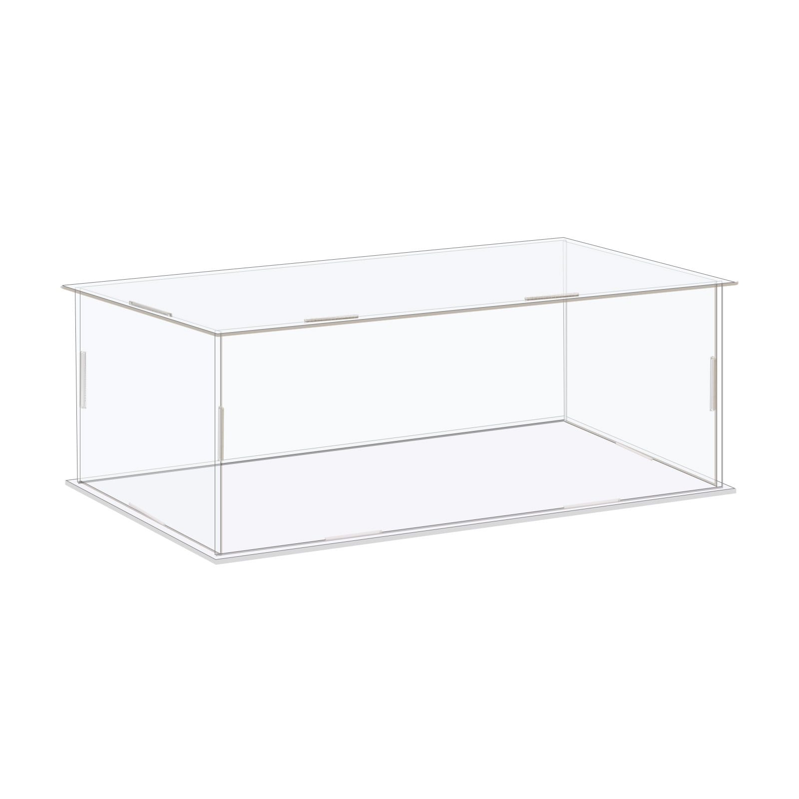 Uxcell Display Case Box Acrylic Box Transparent Dustproof Protection ...