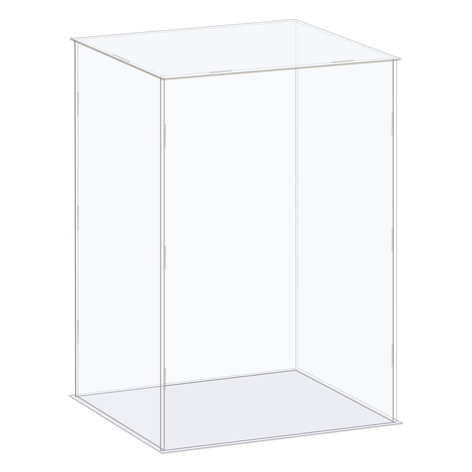 Uxcell Display Case Box Acrylic Box Transparent Dustproof Protection ...