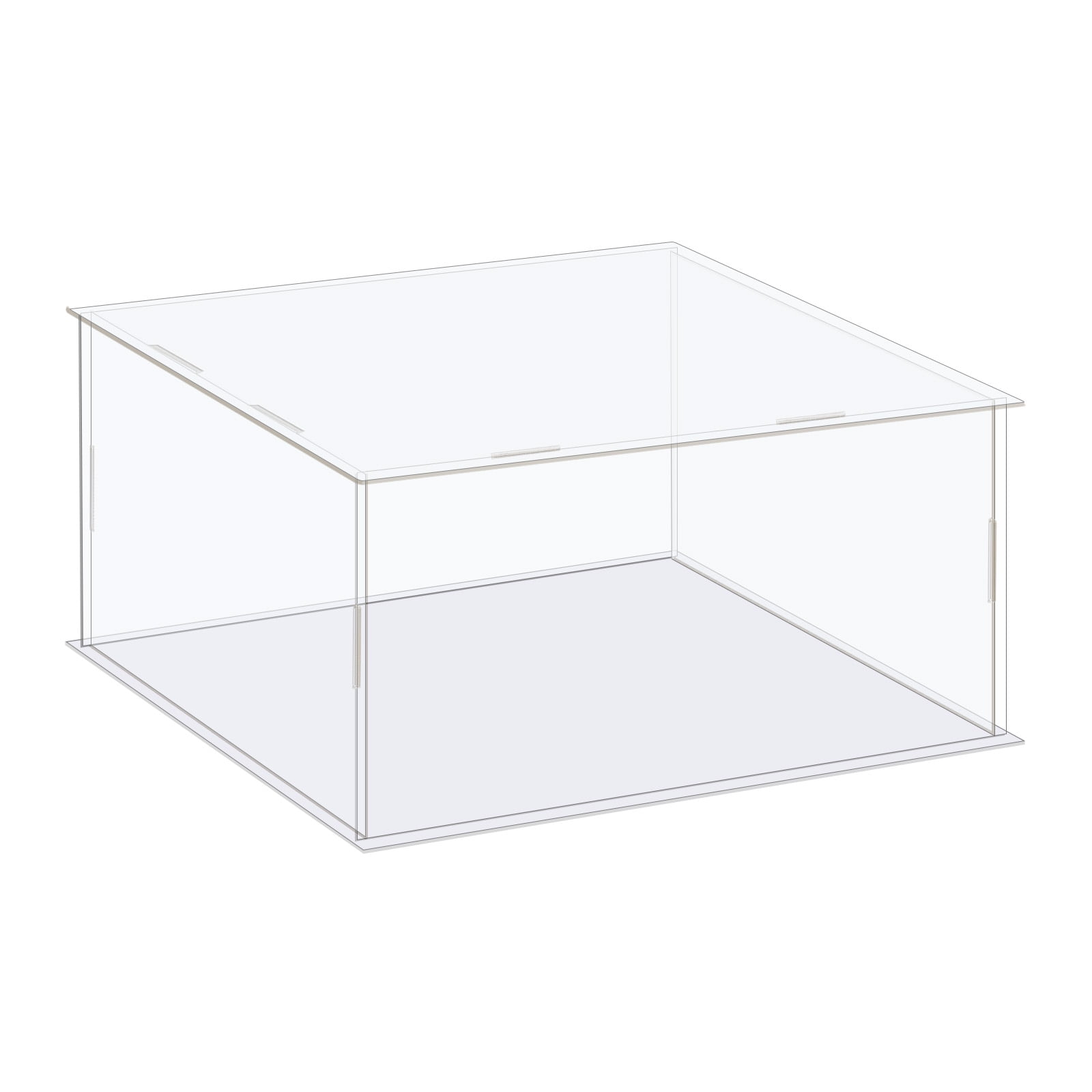 Uxcell Acrylic Display Case Box, Dustproof Protection Showcase for ...