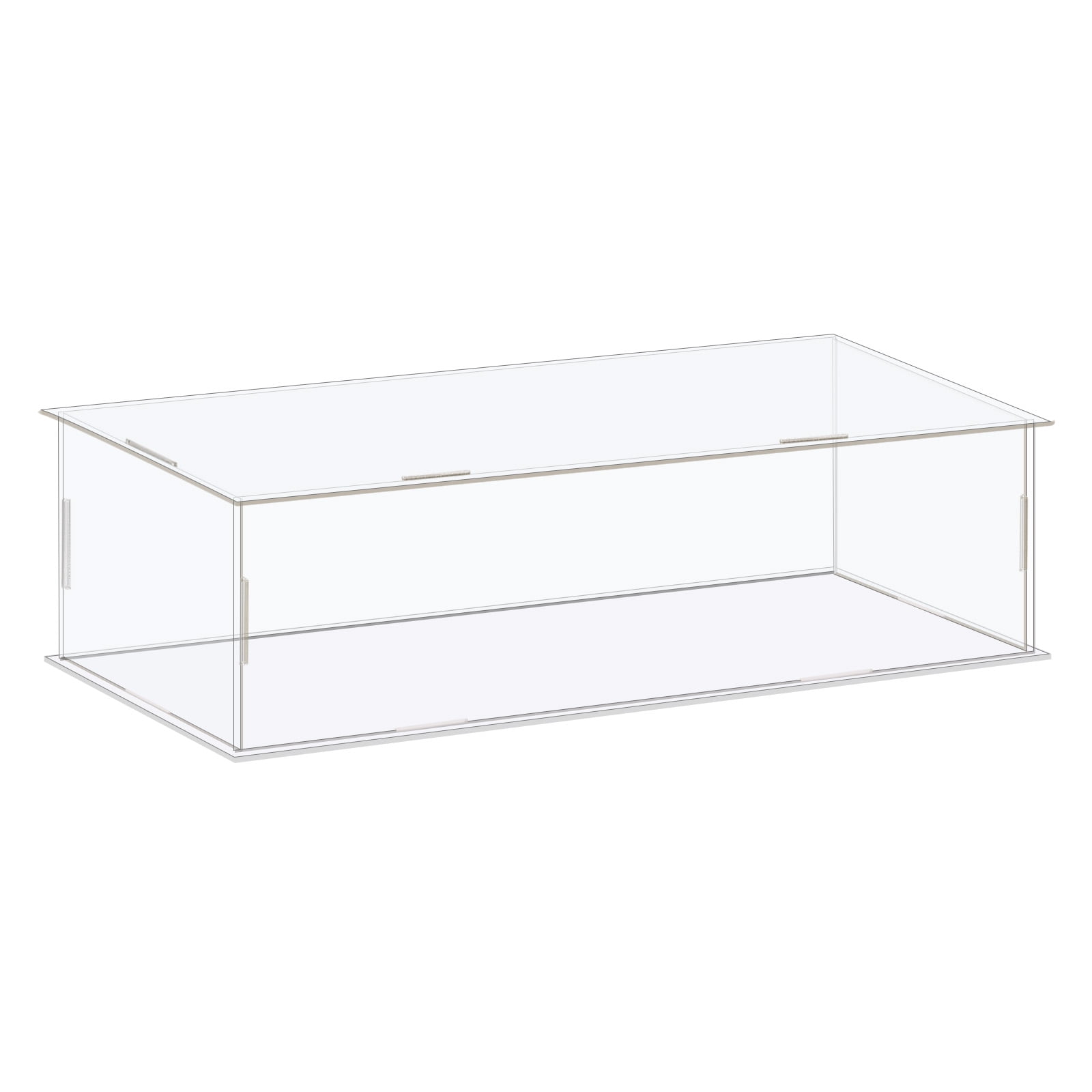 Uxcell Display Case Box Acrylic Box Transparent Dustproof Protection ...
