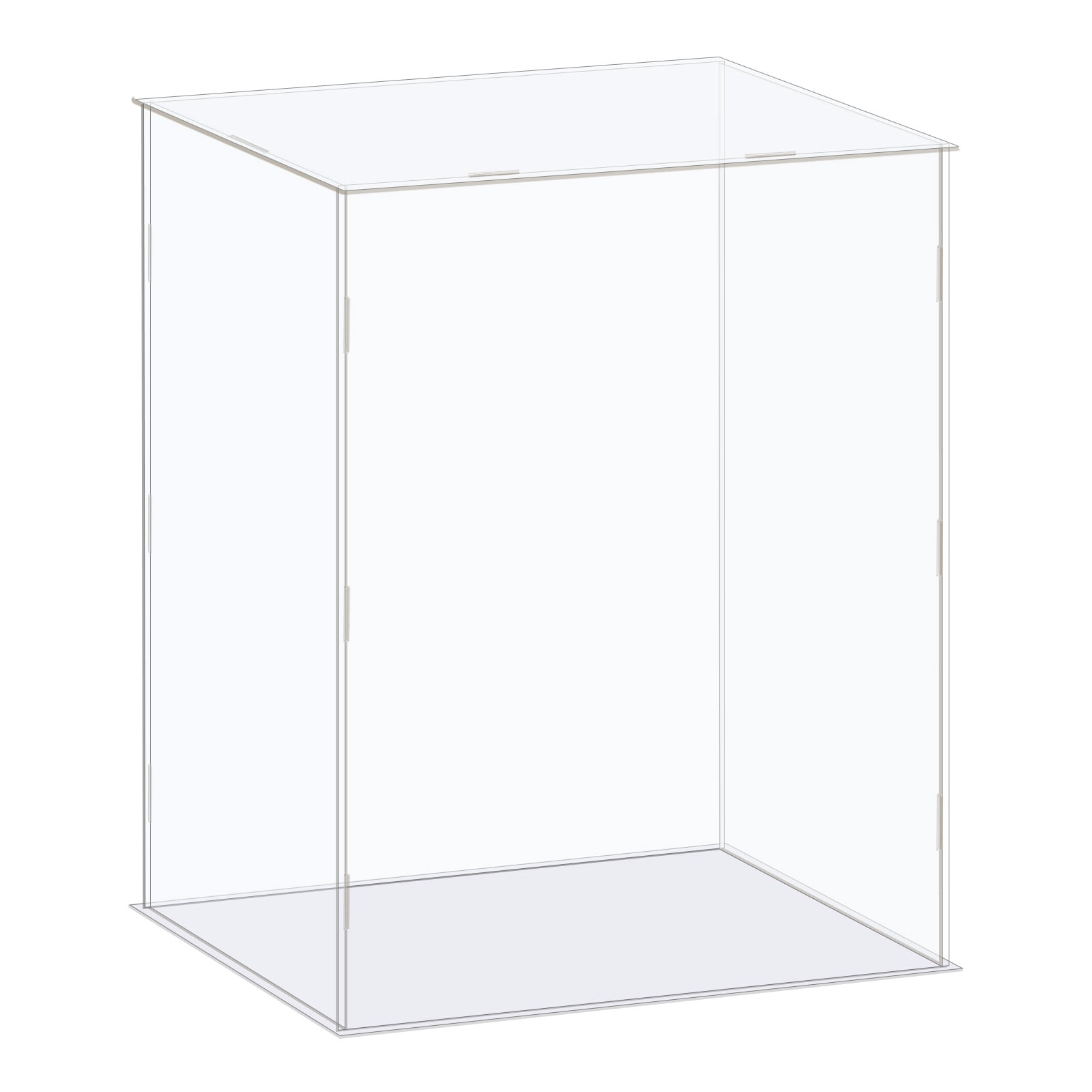 Uxcell Large Doll Display Case Box, Acrylic Dustproof Showcase ...