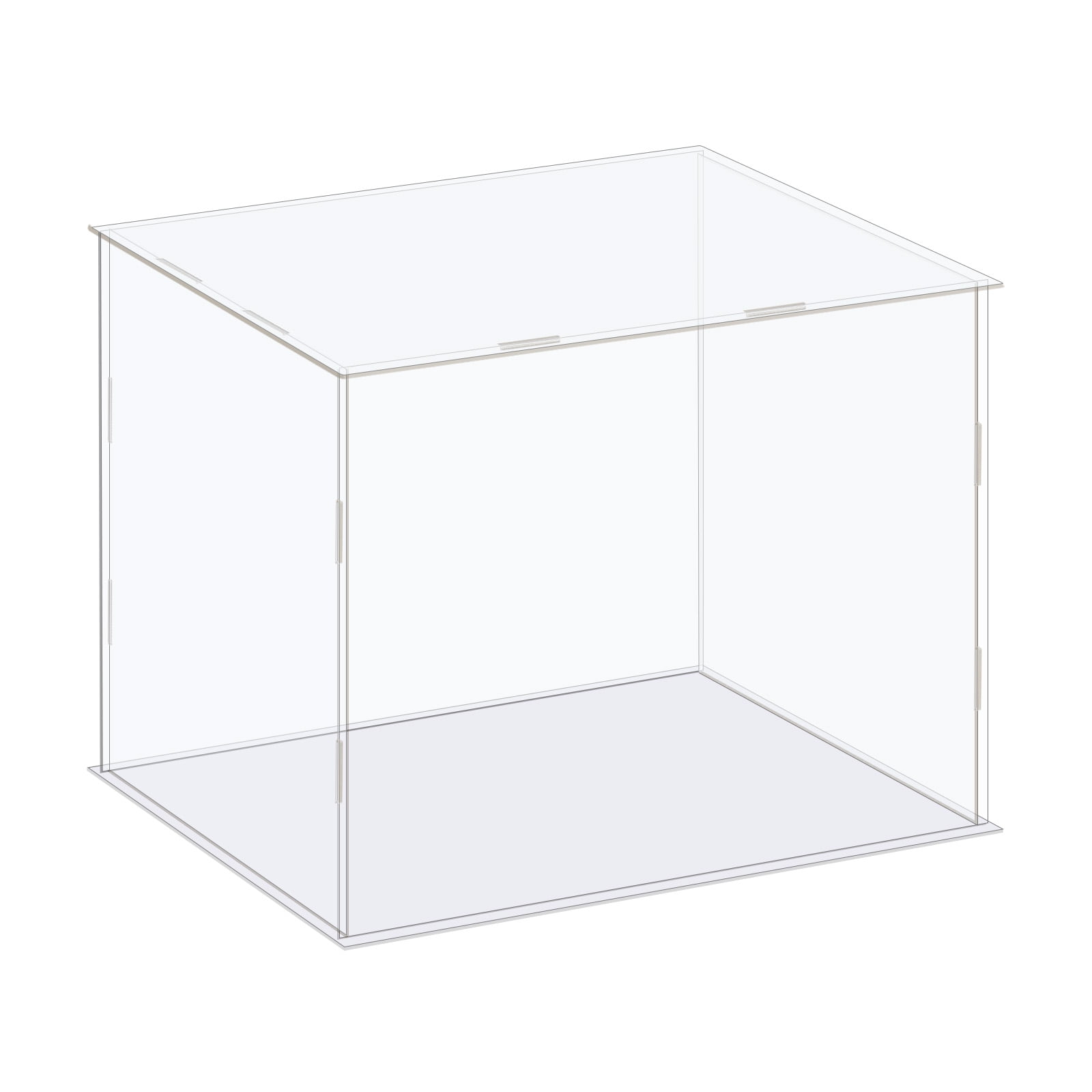 Uxcell Display Case Box Acrylic Box Transparent Dustproof Protection ...