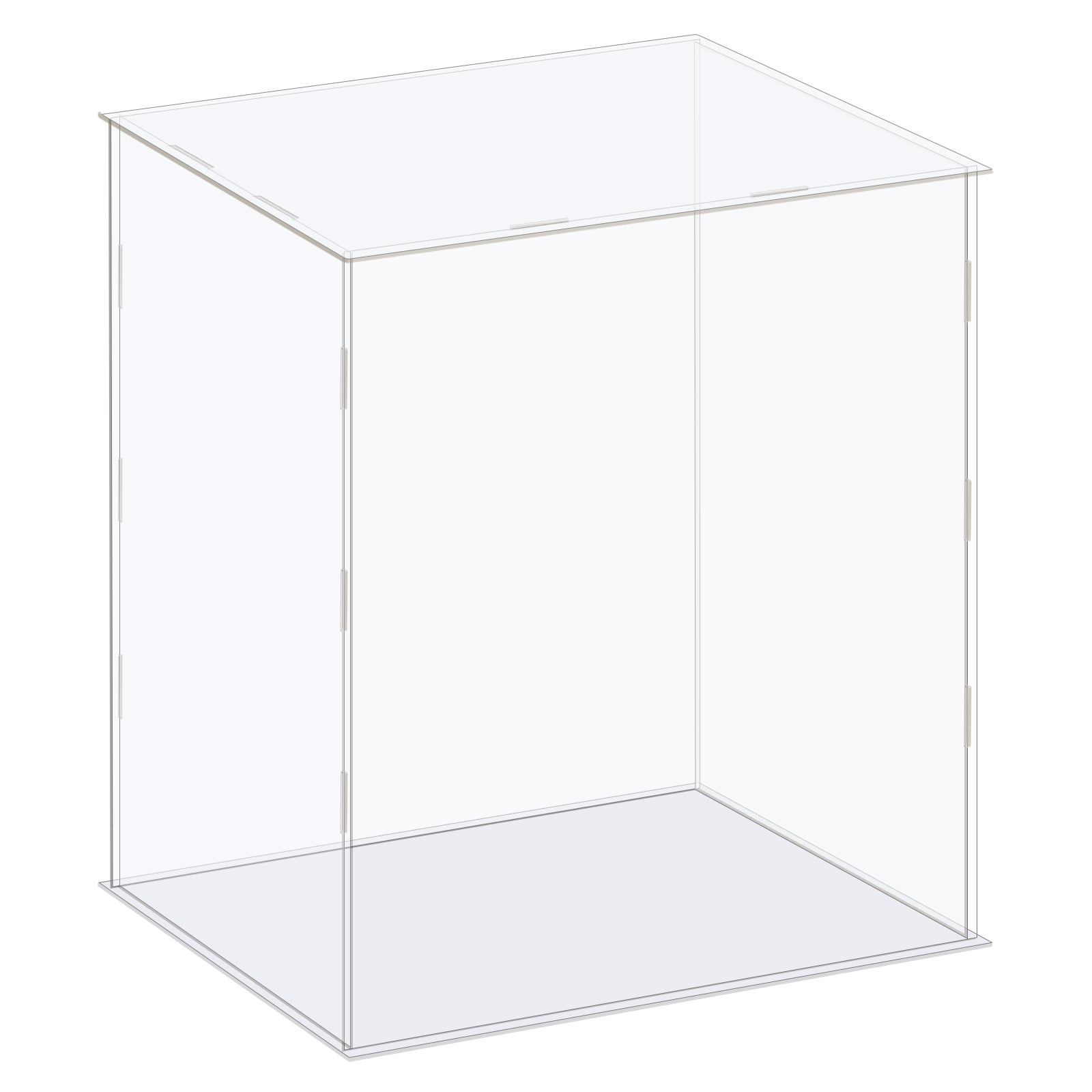 Uxcell Display Case Box Acrylic Box Transparent Dustproof Protection ...