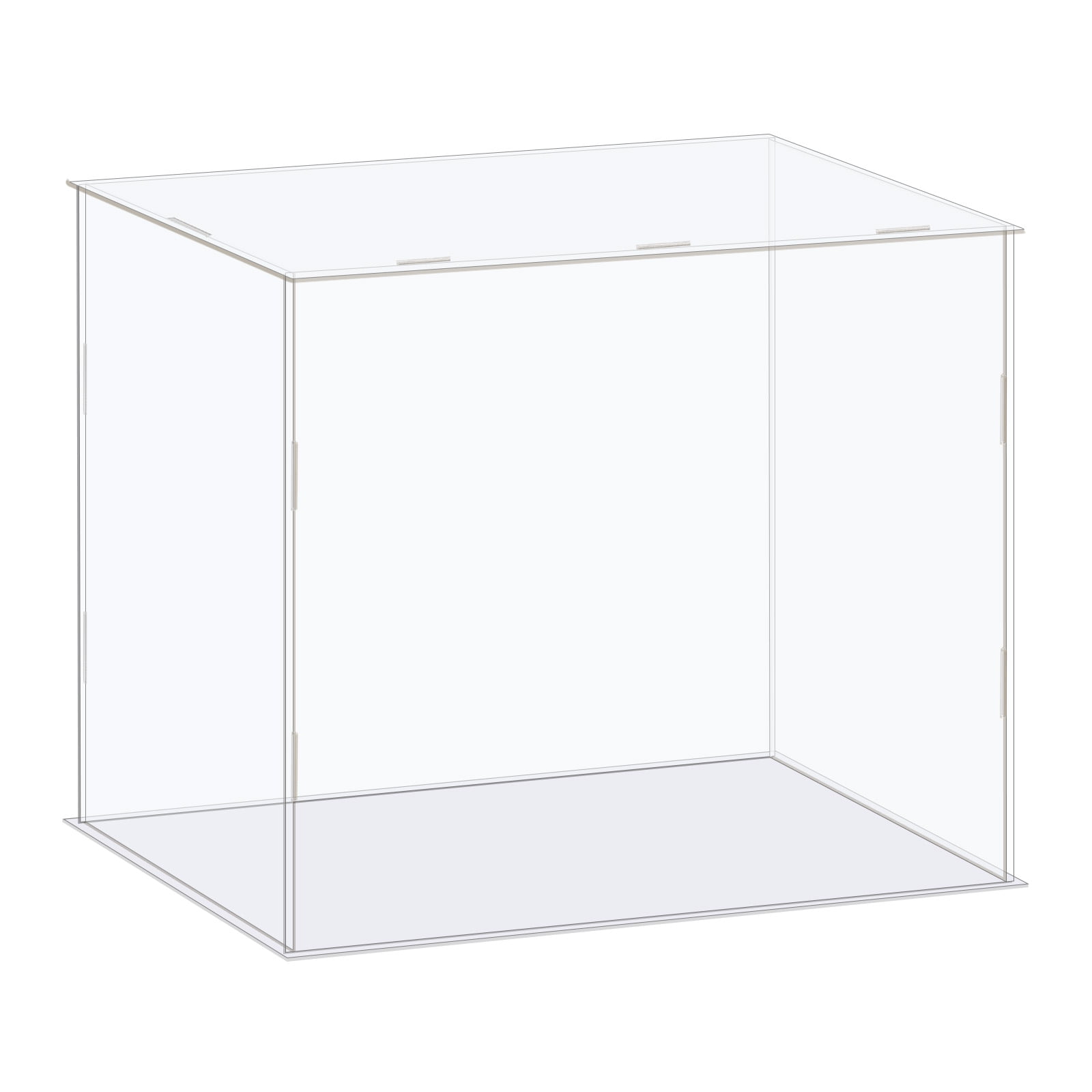 Uxcell Display Case Box Acrylic Box Transparent Dustproof Protection ...