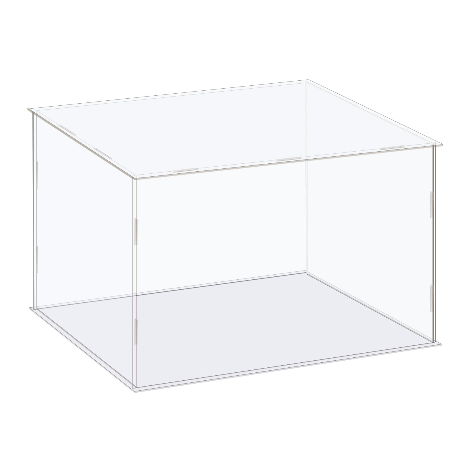 Uxcell Display Case Box Acrylic Box Transparent Dustproof Protection ...
