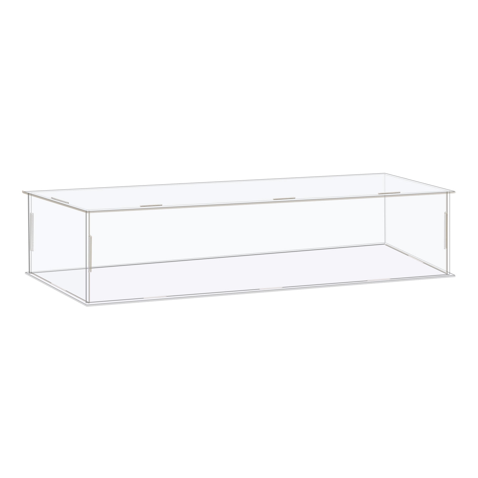 Uxcell Display Case Box Acrylic Box Transparent Dustproof Protection ...