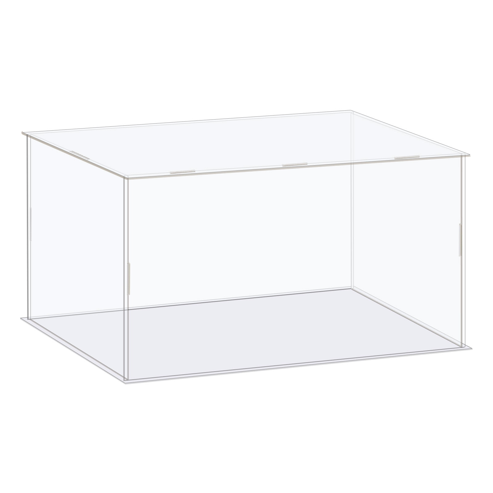 Uxcell Display Case Box Acrylic Box Transparent Dustproof Protection ...