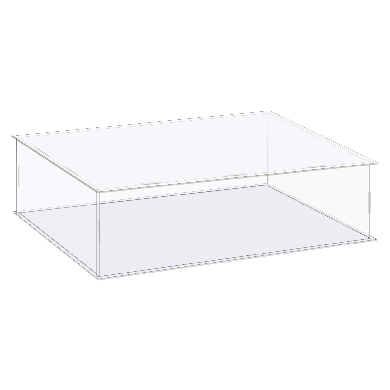 Uxcell Display Case Box Acrylic Box Dustproof Protection Showcase for ...