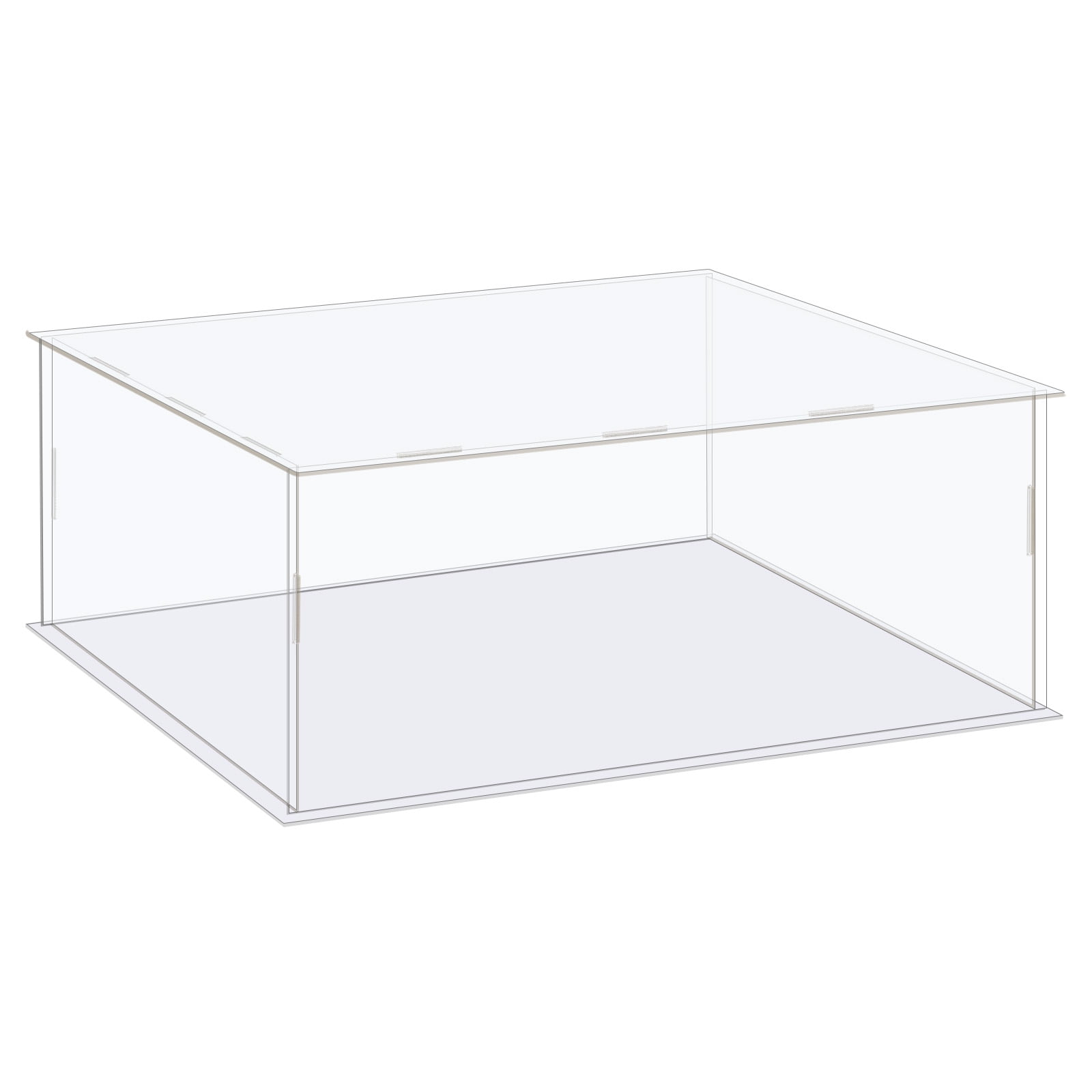 Uxcell Display Case Box Acrylic Box Transparent Dustproof Protection ...