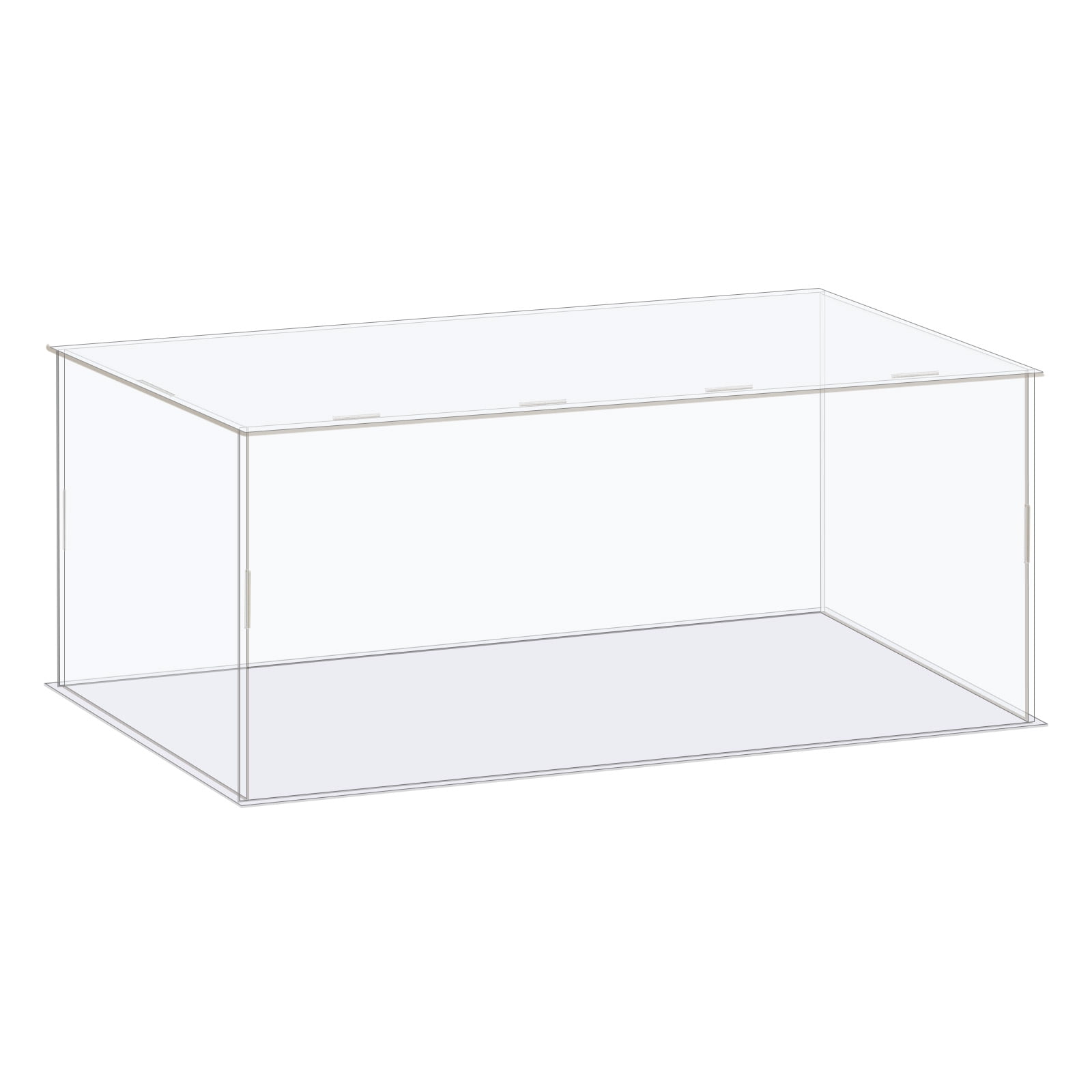 Uxcell Display Case Box Acrylic Box Transparent Dustproof Protection ...